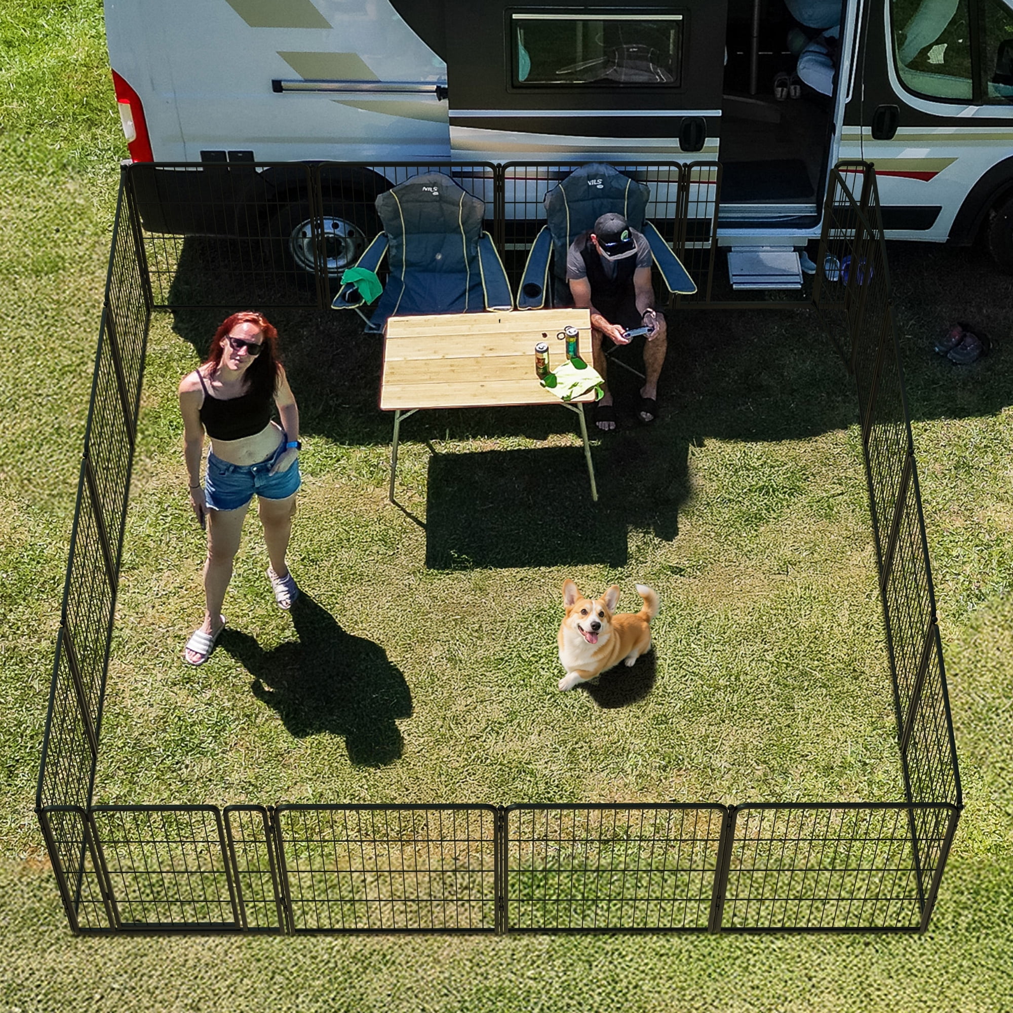 FXW Aster Dog Playpen Designed for Courtyard, RV Camping, 32'' 16 ...