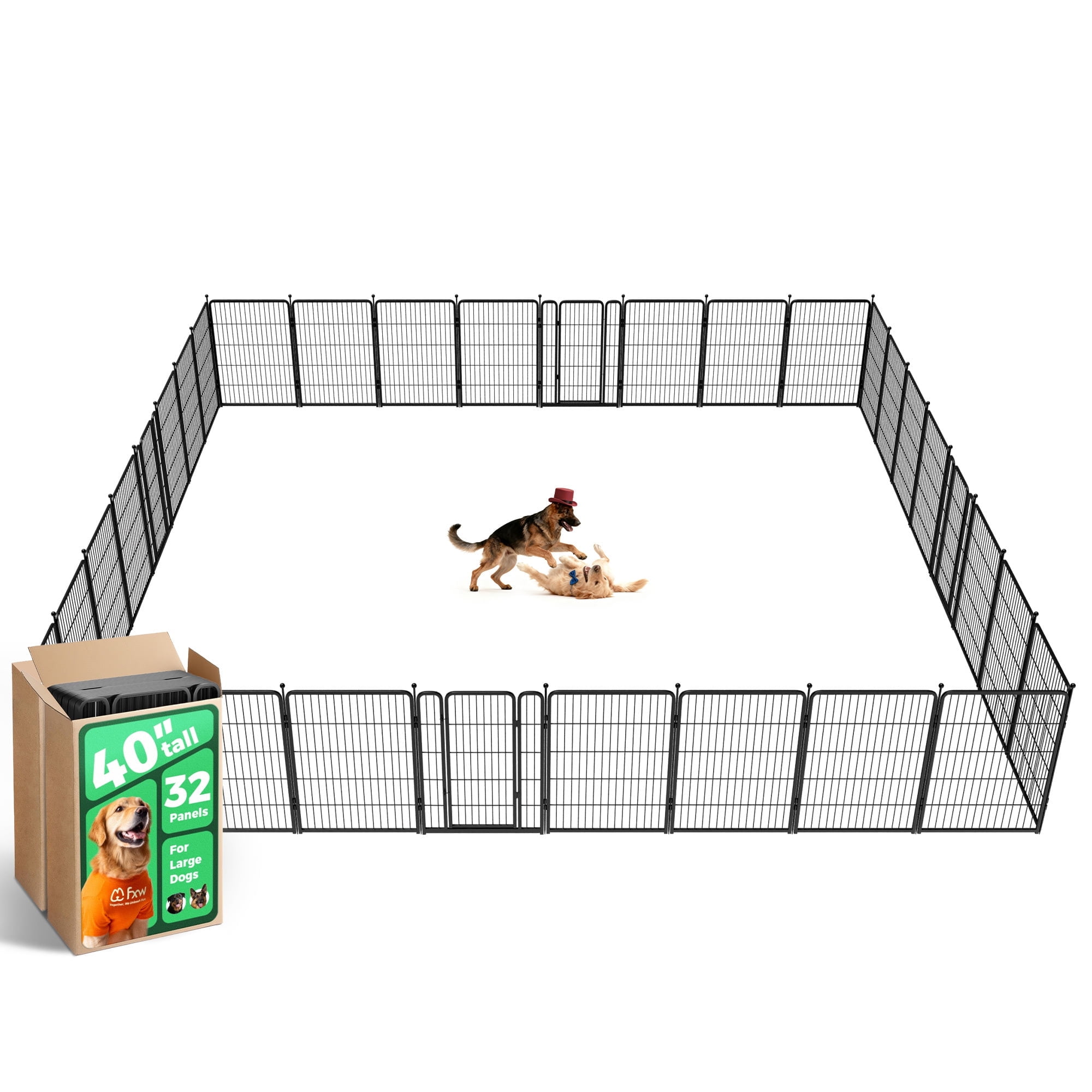 FXW Aster Dog Playpen Designed for Courtyard, RV Camping, 40" 32 Panels ...