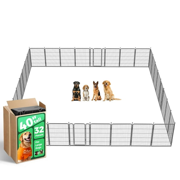 FXW Aster Dog Playpen Designed for Courtyard, RV Camping, 40" 32 Panels ...