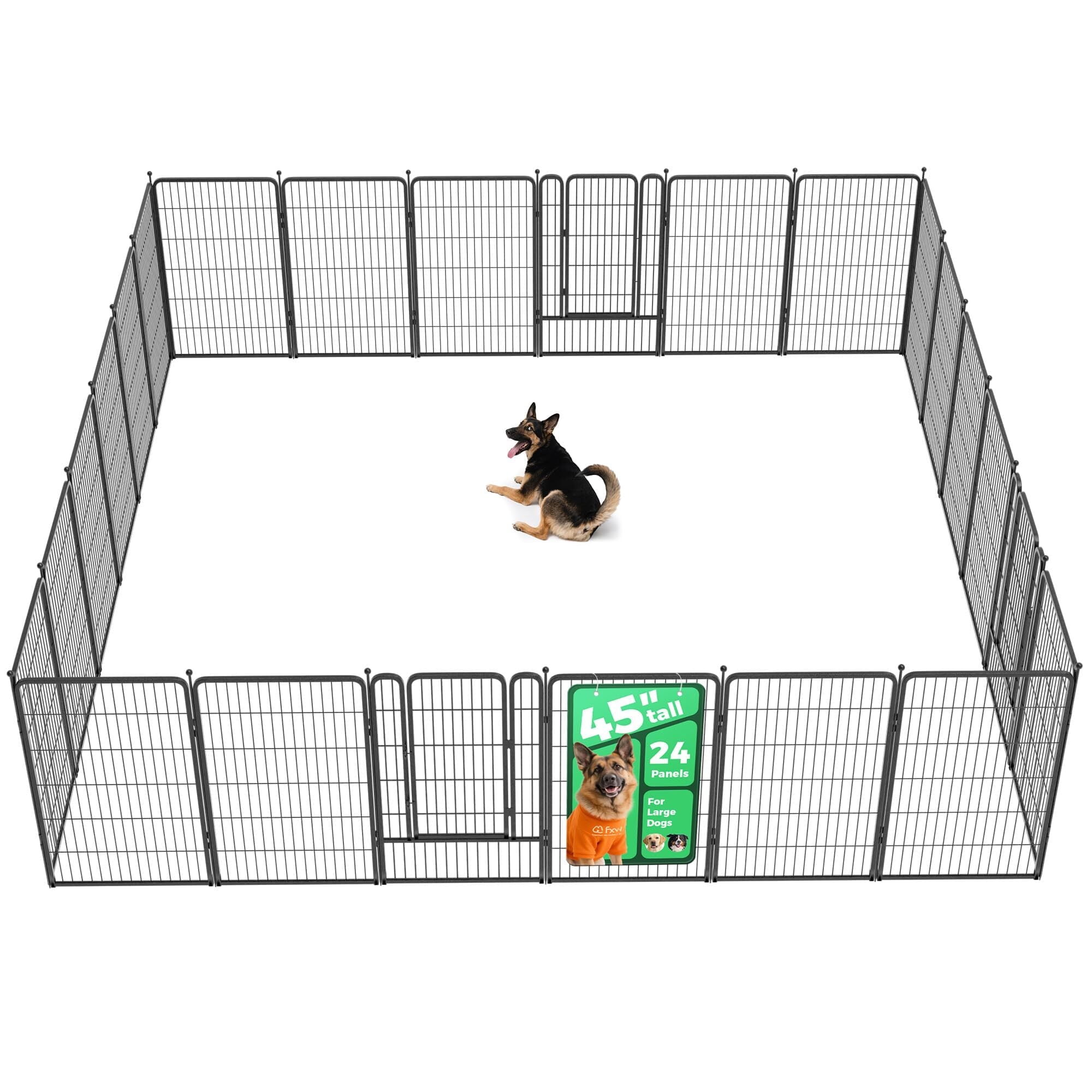 FXW Aster Dog Playpen Designed for Courtyard, RV Camping, 45" 24 Panels ...