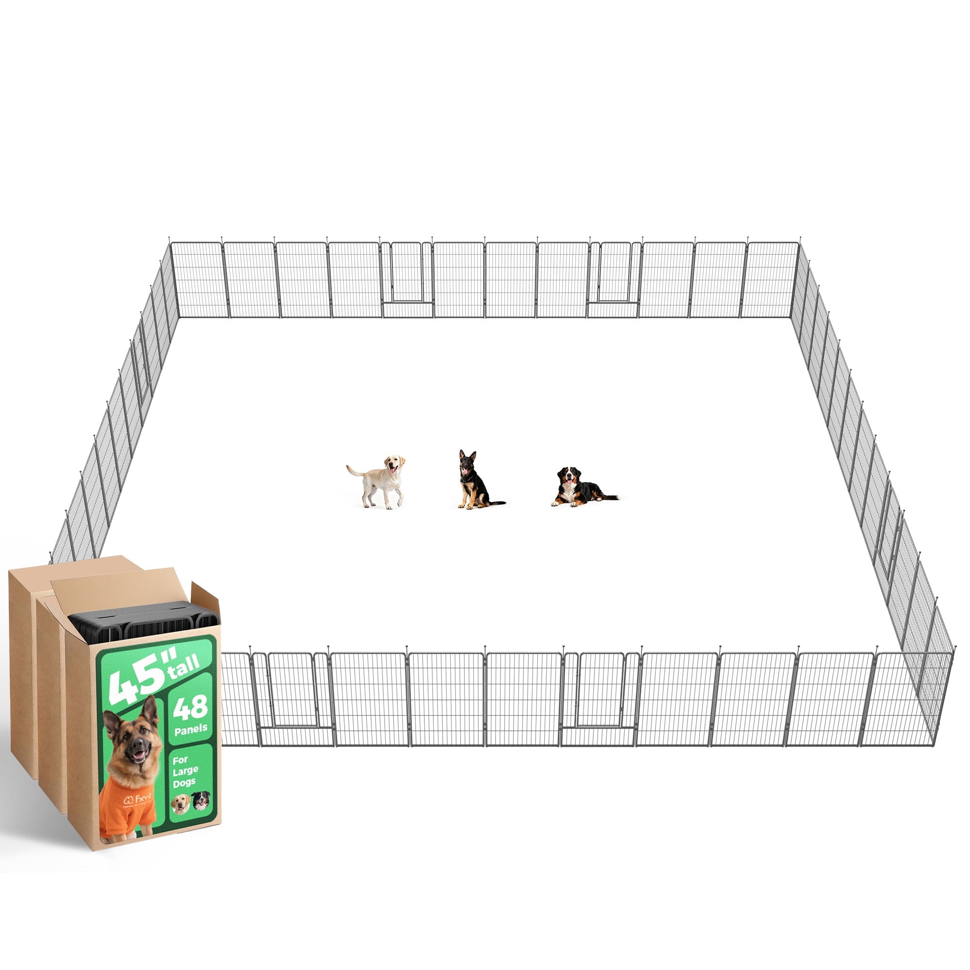 FXW Aster Dog Playpen Designed for Courtyard, RV Camping, 45" 48 Panels ...