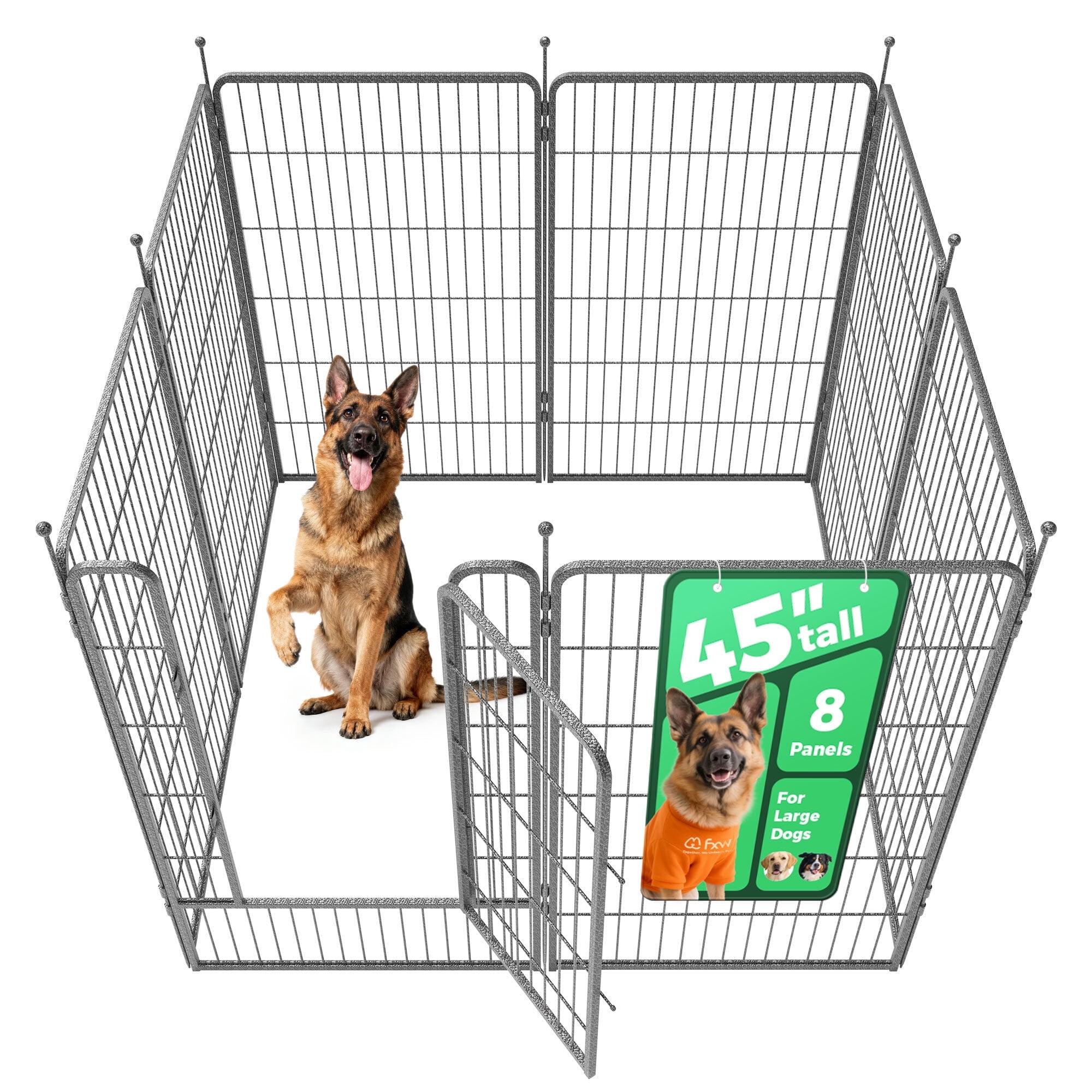 FXW Aster Dog Playpen Designed for Courtyard, RV Camping, 45" 8 Panels ...