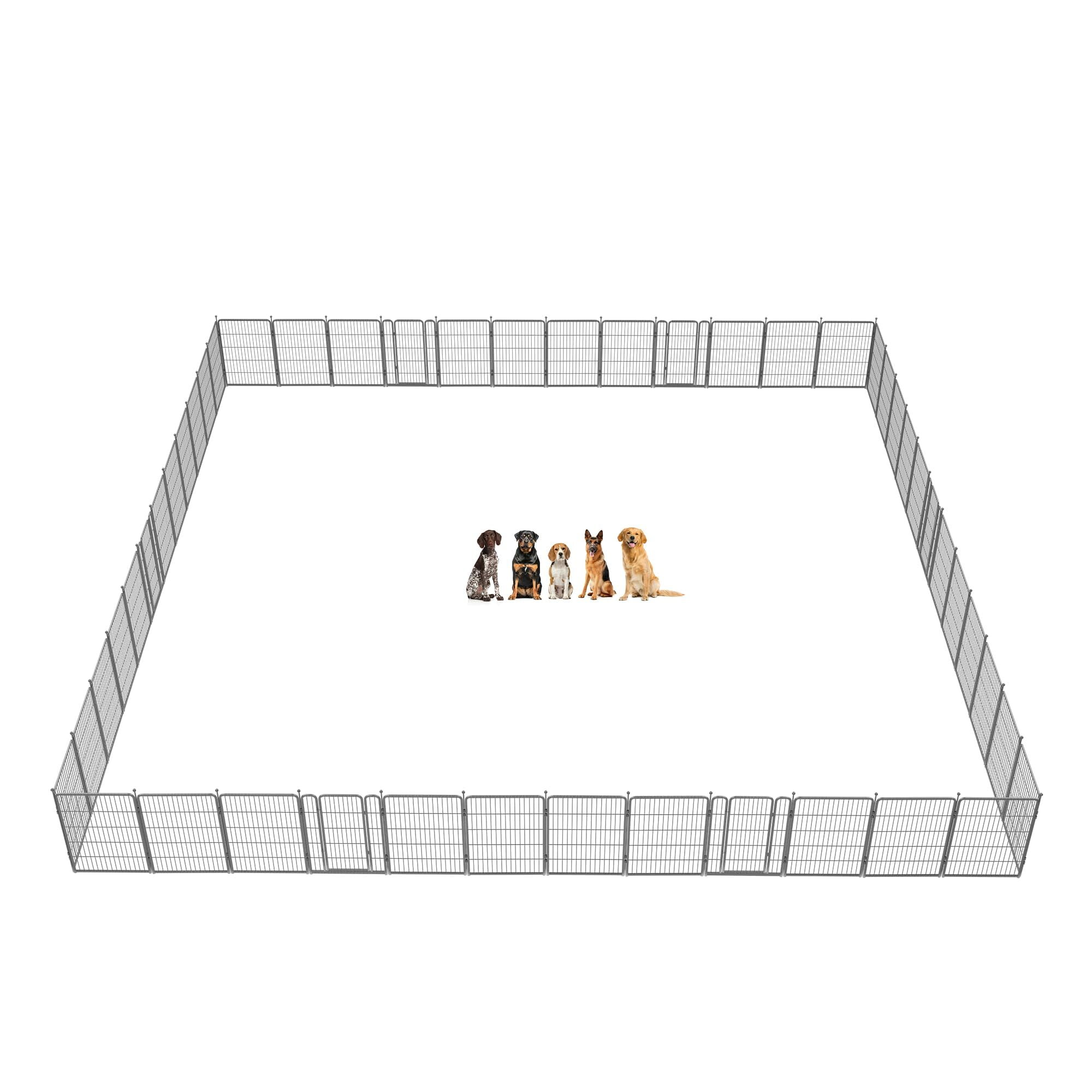 FXW Aster Outdoor Dog Playpen, Heavy Duty with 8/16/24/32/48 Panels, 24 ...