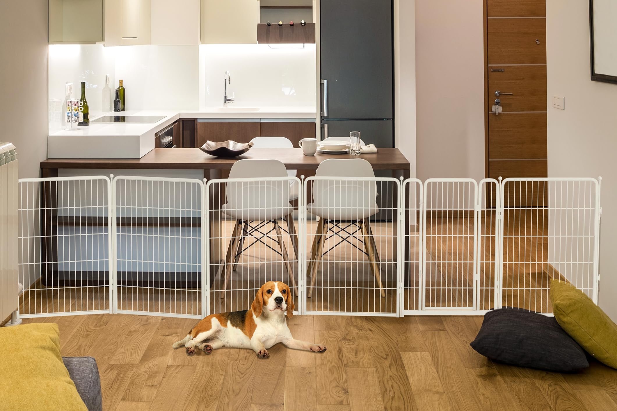 FXW Dog Gate Extra Wide Designed for Indoor Use, Adjustable Width Up to ...