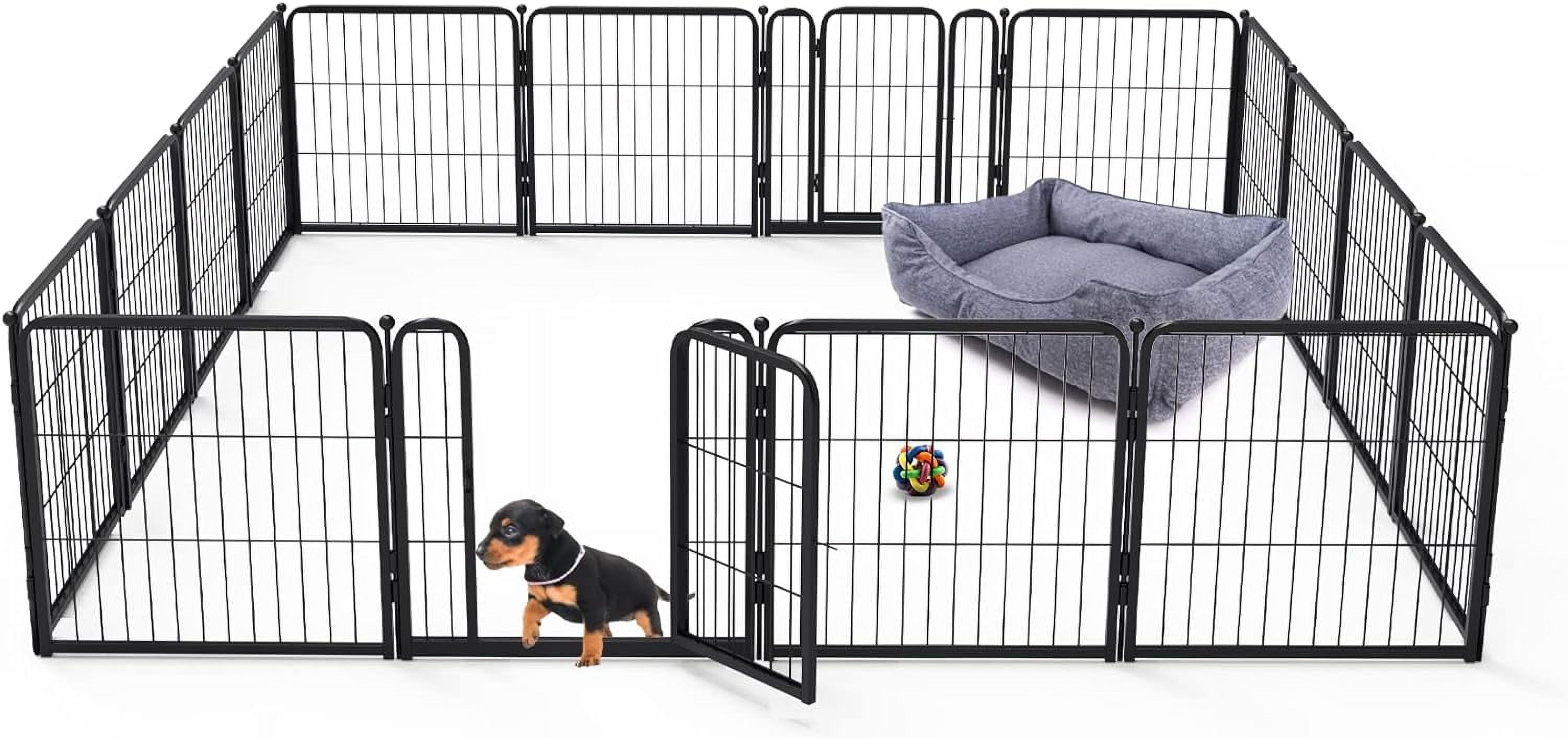 FXW Homeplus Indoor Dog Playpen, 16 Panel Doggy Playpen with Muffler ...
