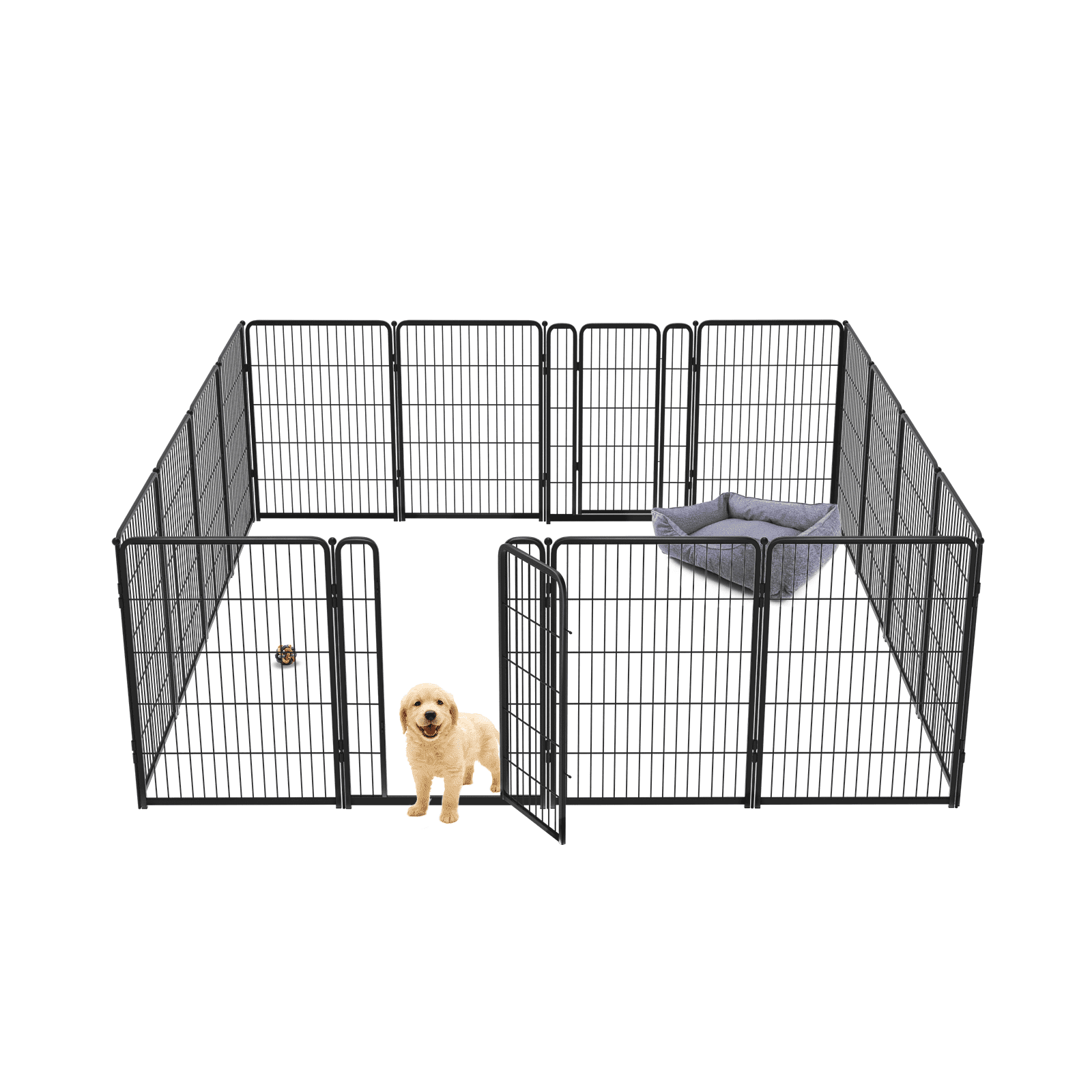 FXW Homeplus Large Indoor Dog Playpen, 16 Panels Doggie Fence Exercise ...