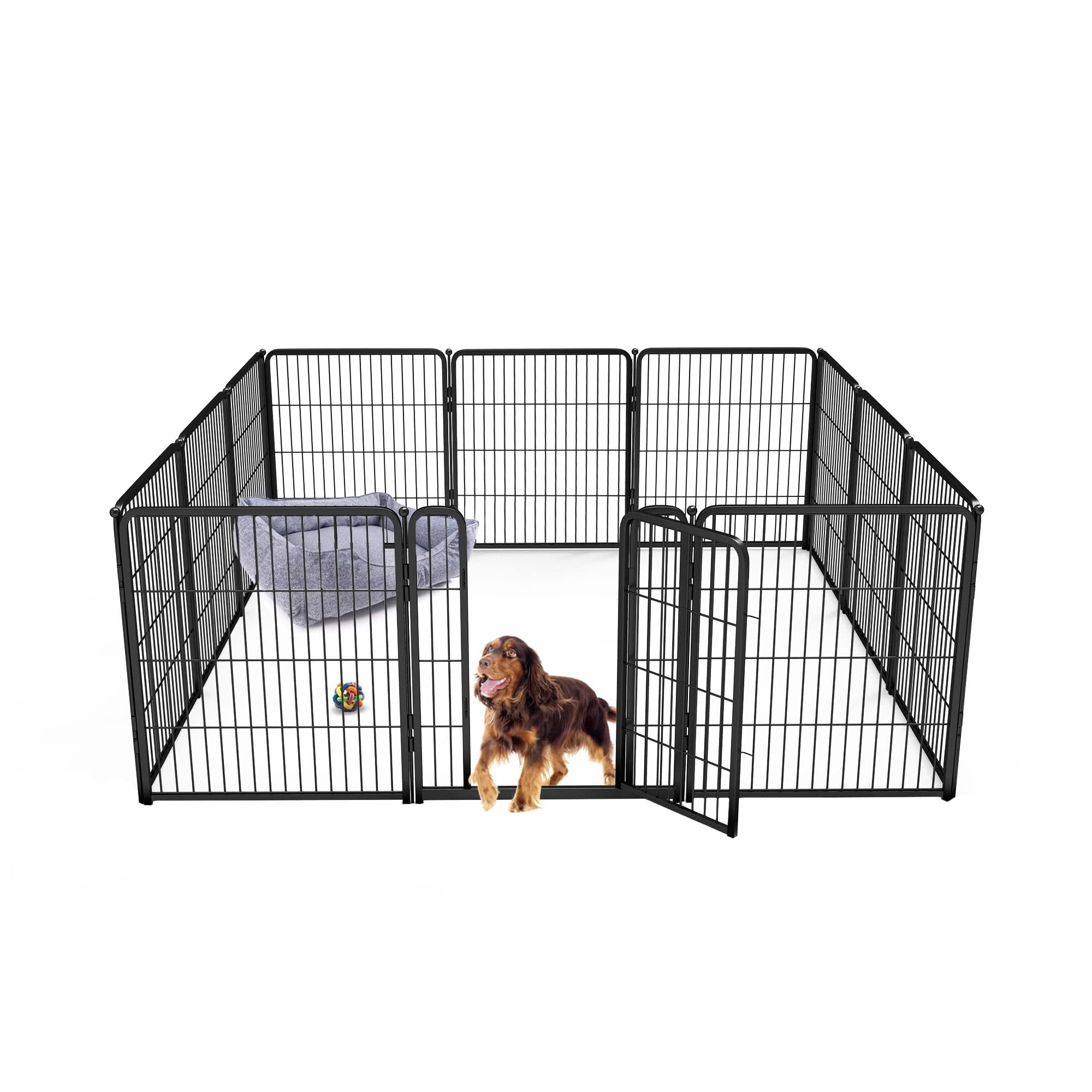 "FXW Homeplus Indoor Dog Playpen, 12 Panels, 32"" Height, with Muffler ...
