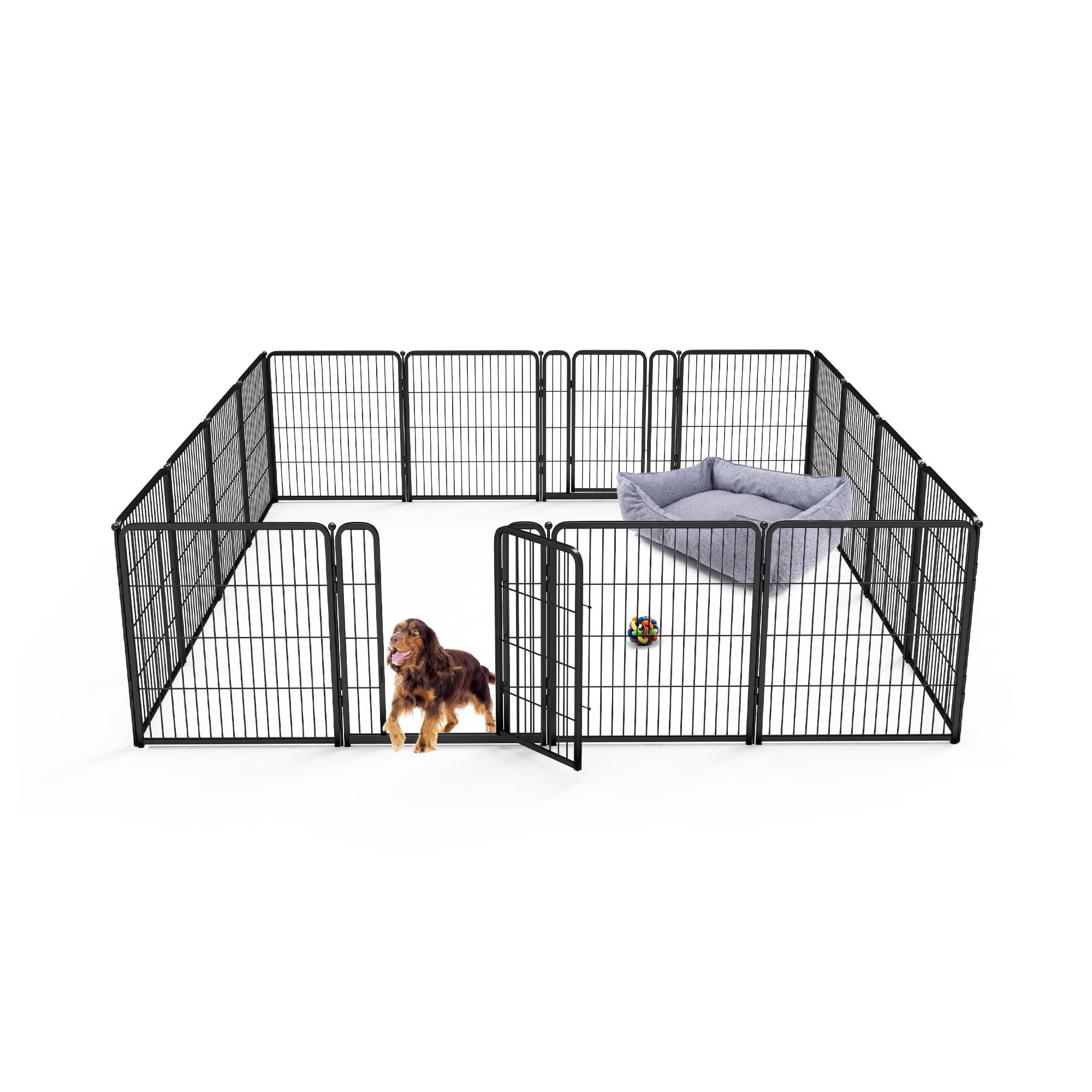 "FXW Homeplus Large Dog Playpen, 16 Panels, 32"" Indoor Dog Fence with ...