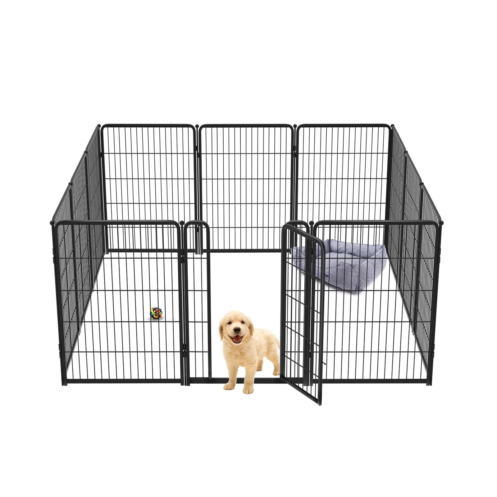 FXW Homeplus Indoor Dog Playpen, 12 Panels 40" Dog Fence, Small Dogs ...