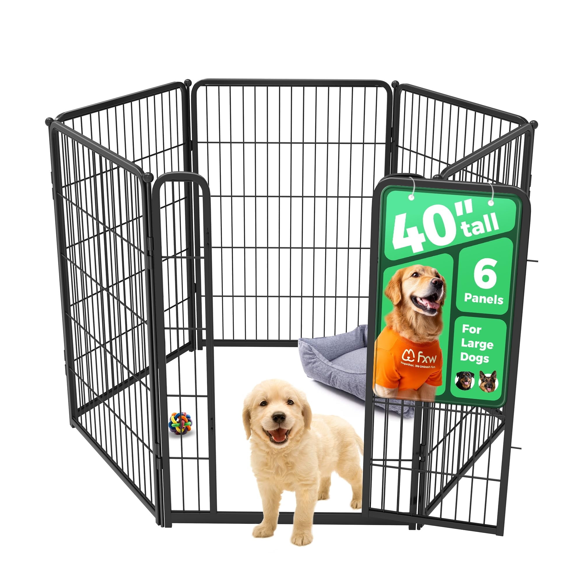 FXW Homeplus Unleashed Indoor Dog Playpen, Heavy Duty 40 Inch, No ...