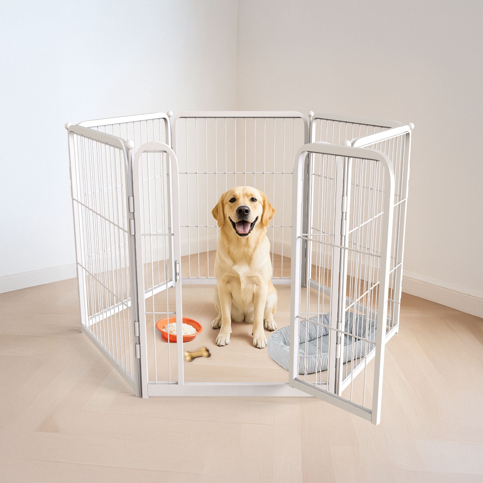 FXW Homeplus Indoor Dog Playpen, 6 Panels 40" Height, Small Dogs ...