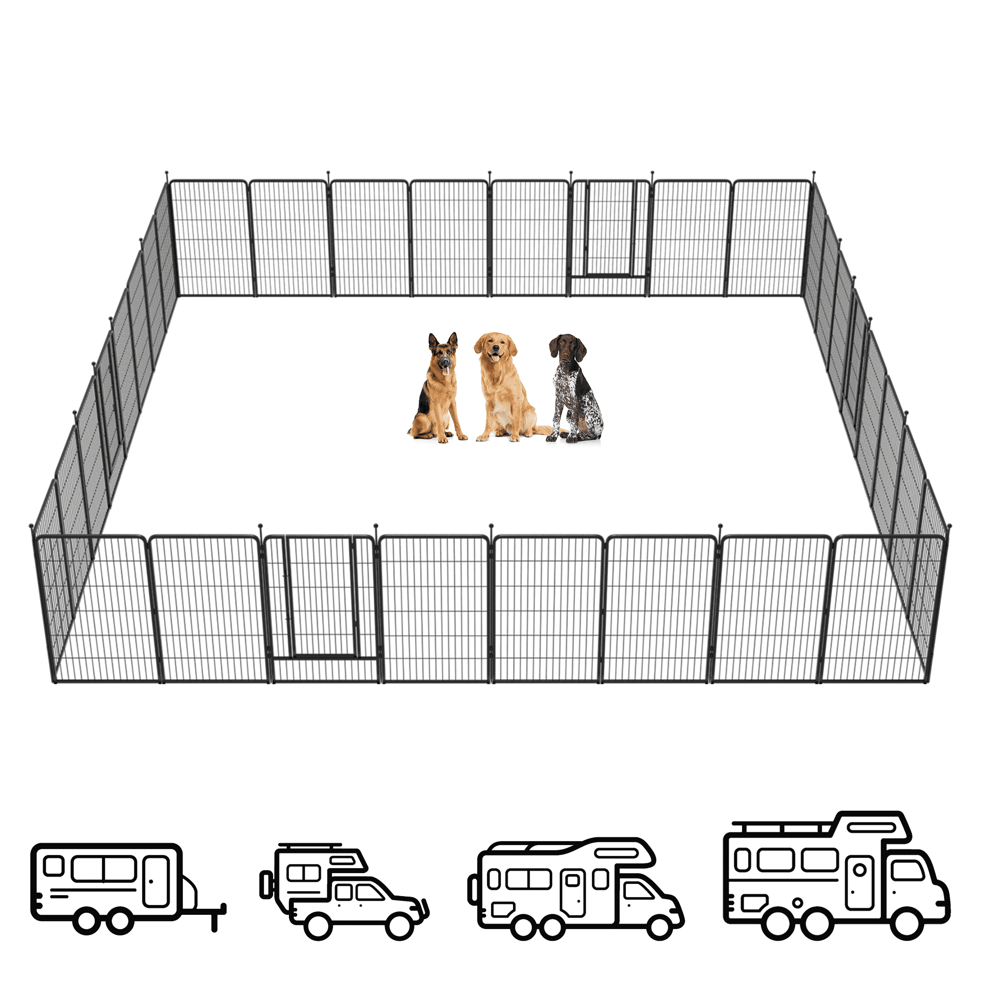 FXW Instant Dog Playpen, Portable Pet Fence for Outdoor, RV Trips, and ...