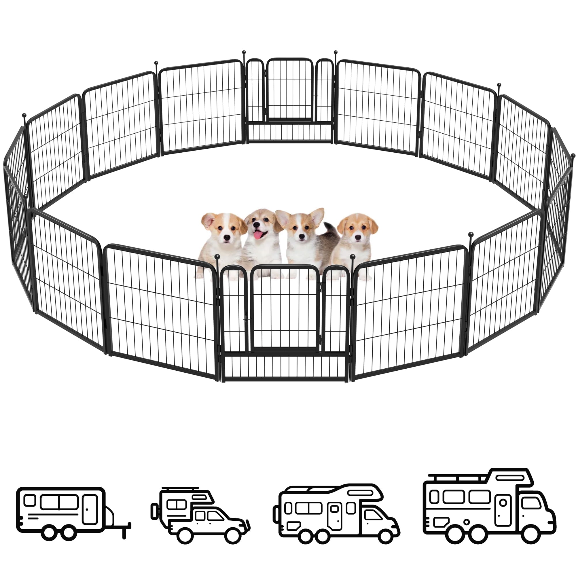 FXW Instant Dog Playpen, Portable Pet Fence for Outdoor, RV Trips, and ...
