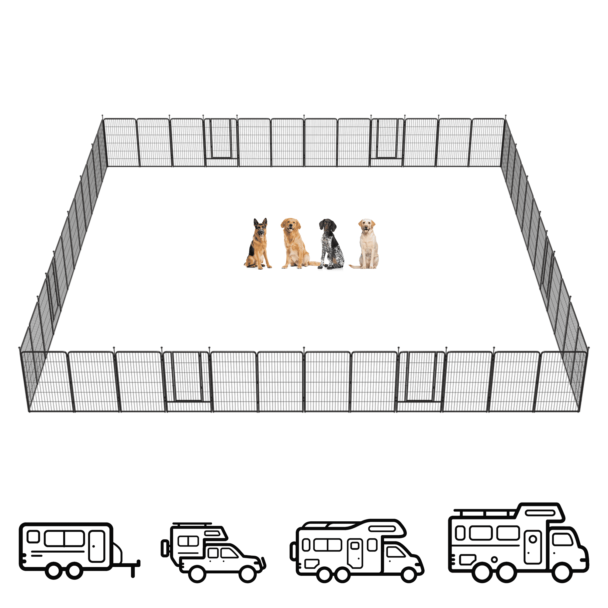 FXW Instant Dog Playpen, Portable Pet Fence for Outdoor, RV Trips, and ...