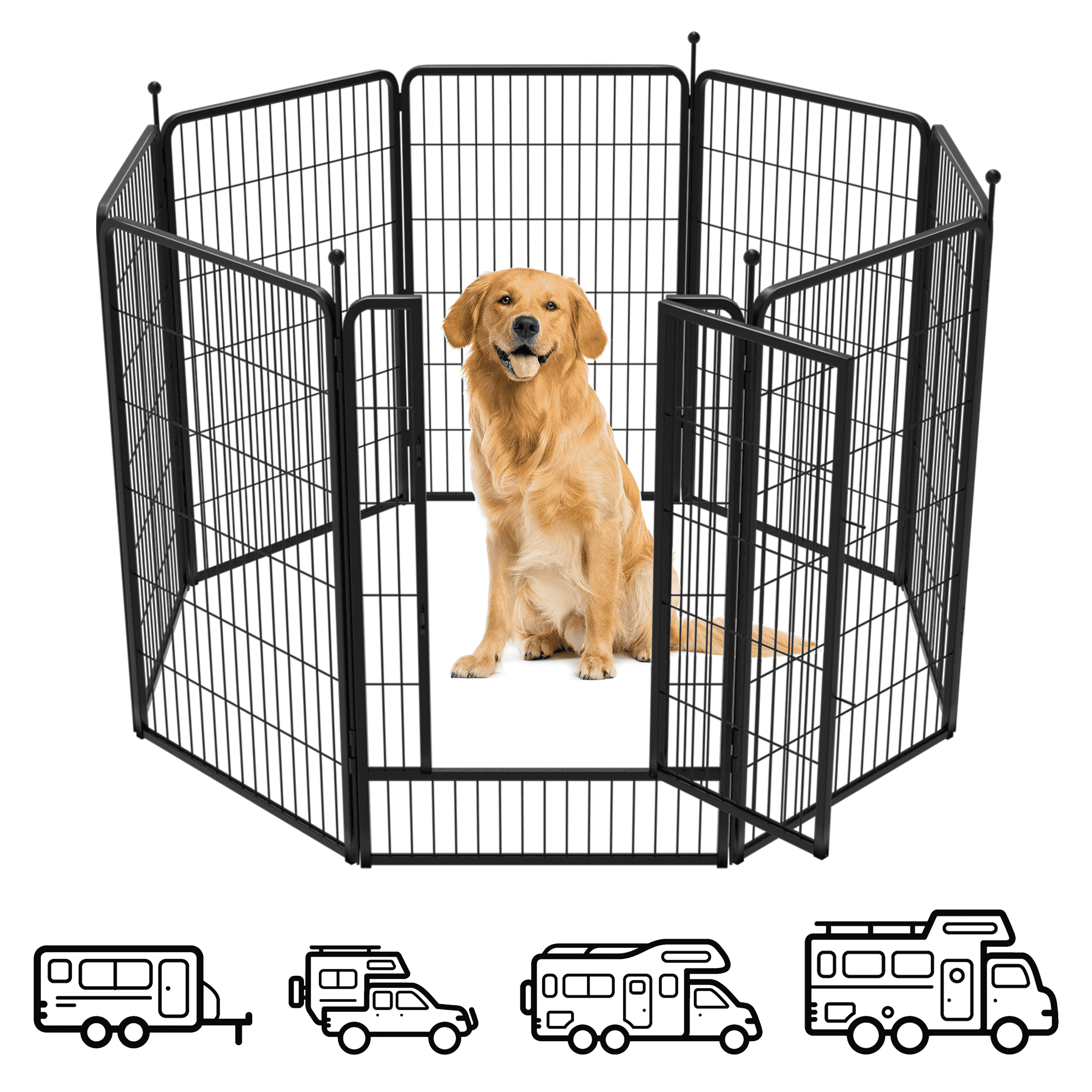"FXW Foldable & Portable Instant Dog Playpen for Travel & Camping, 45 ...