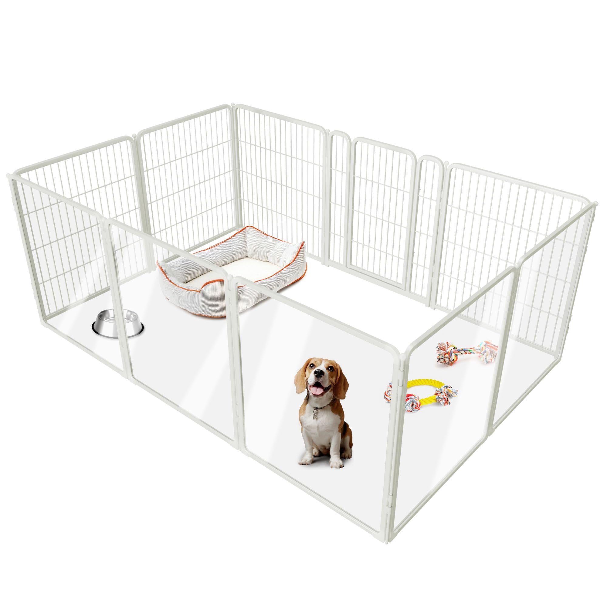 FXW Acrylic & Wire Mesh Indoor Dog Playpen, Heavy Duty 32 Inch 10 ...