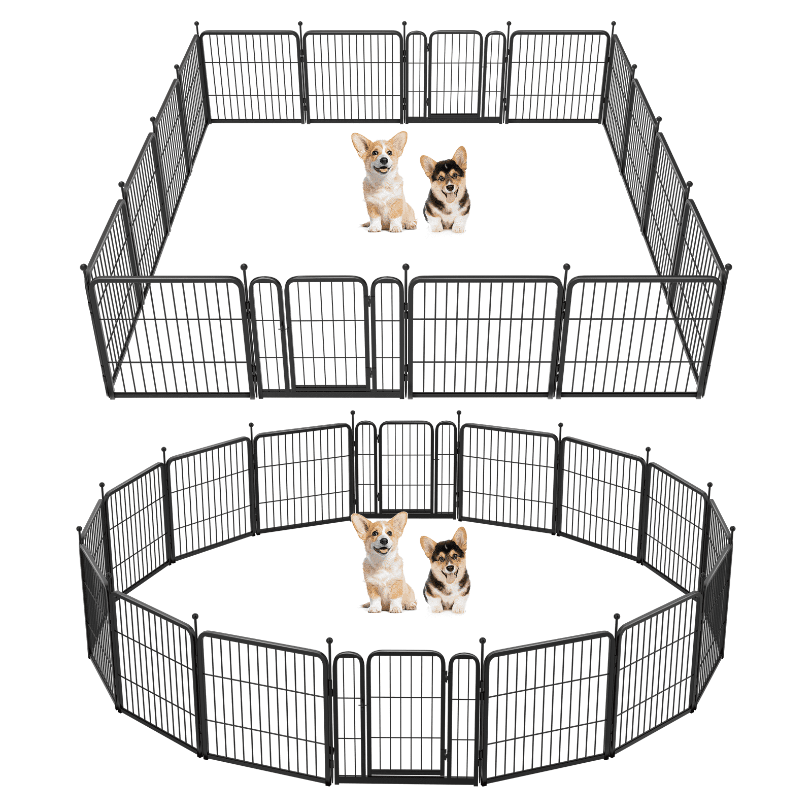 ZenStyle Foldable Pet Playpen with 16 Panels, DIY Configurable Exercise ...