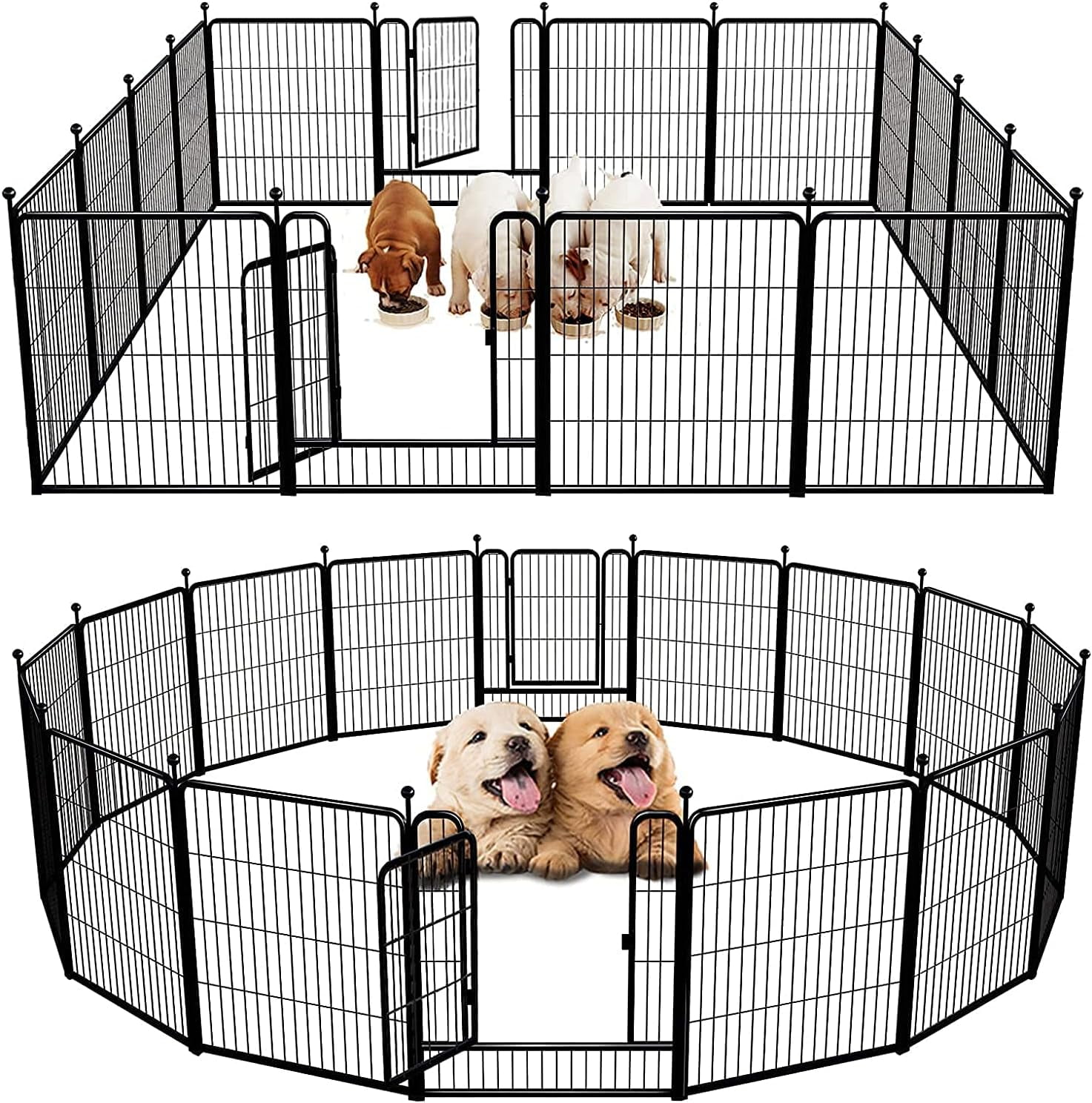 PawGiant Dog Playpen 8 Panels 40Inch Heavy Duty Dog Pen Pet Fence ...