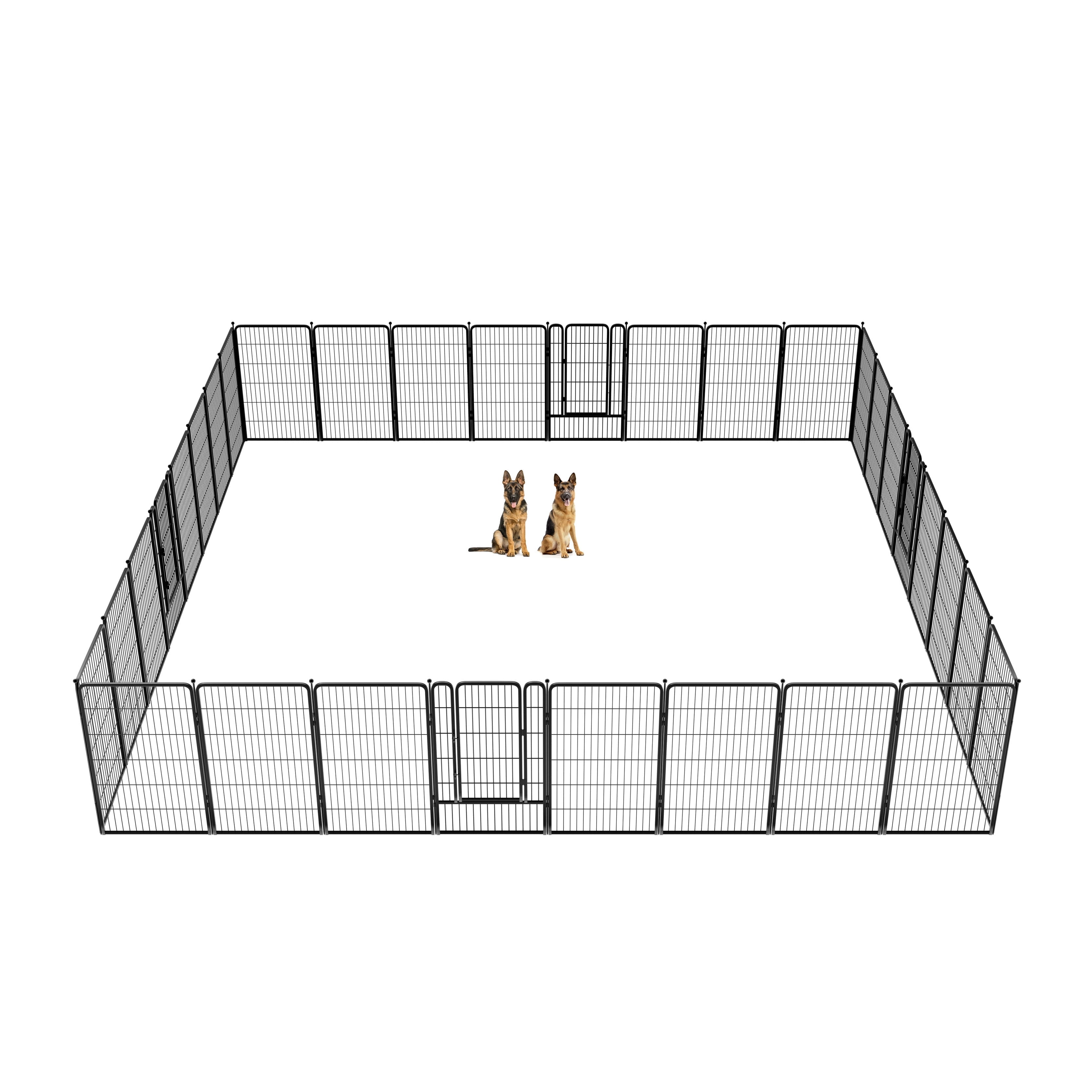 "FXW Heavy-Duty Dog Playpen, 45"" Height Enclosed Dog Yard, 32 Panel ...
