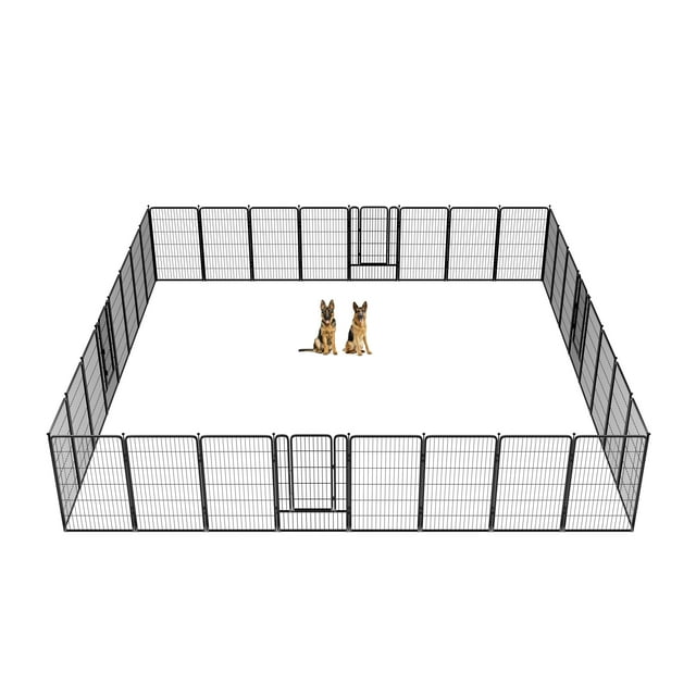 FXW Rollick Dog Playpen Outdoor, 32 Panels 45" Height Dog Fence ...