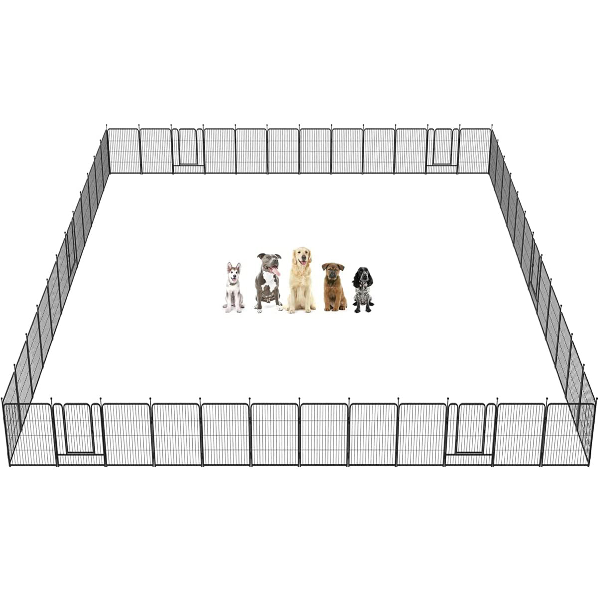 Carlson Folding Portable Dog Play Yard, Red, 48"L x 48"W x 26"H ...