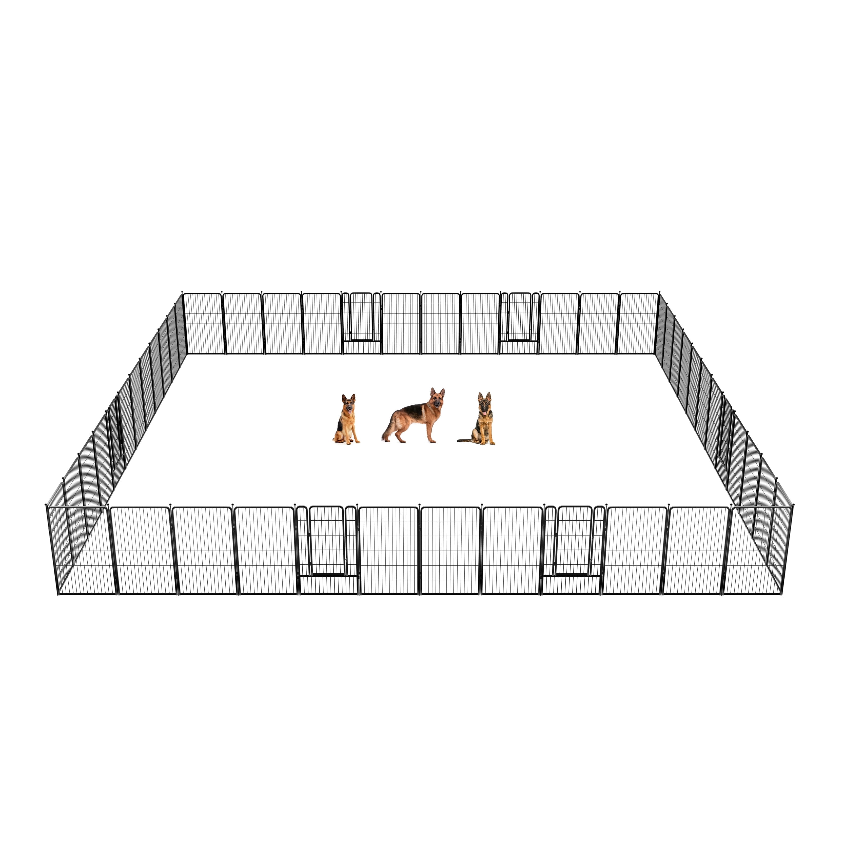 "FXW Dog Playpen Outdoor, 48 Panels 45"" Height, Pet Puppy Exercise Pen ...