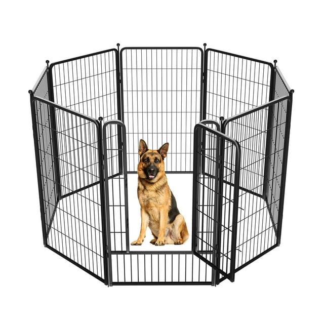 FXW Rollick Dog Playpen Outdoor, 8 Panels 45" Height Dog Fence Exercise ...