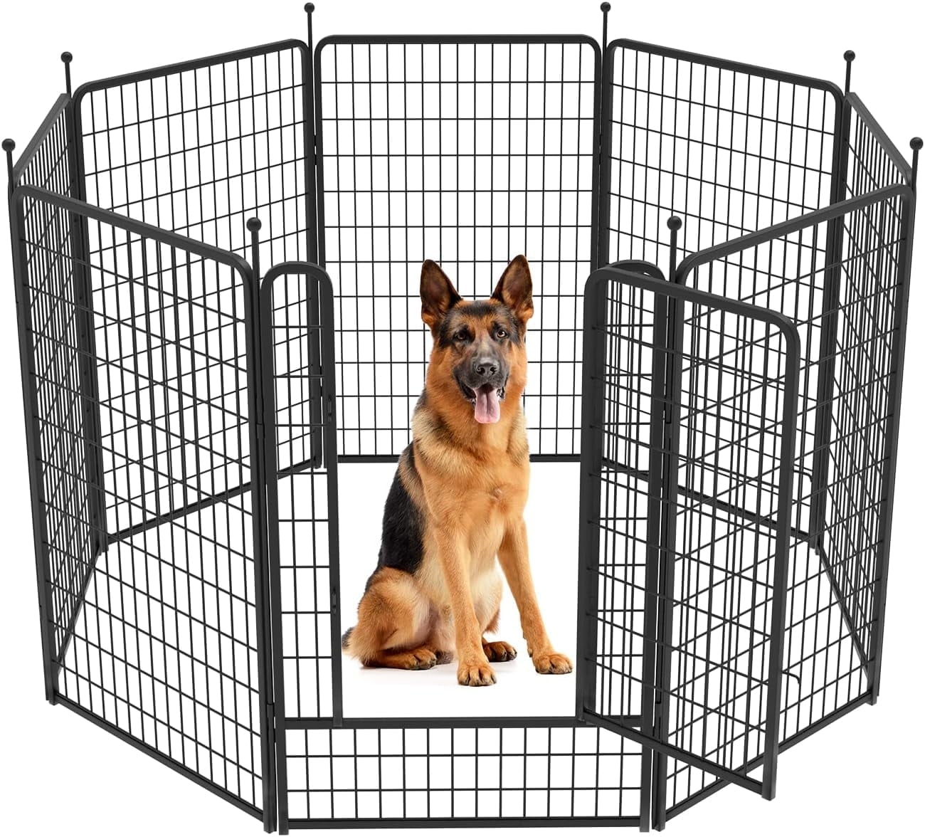 "FXW Outdoor Dog Playpen, 8 Panels 50"" Height, Pet Exercise Pen for ...