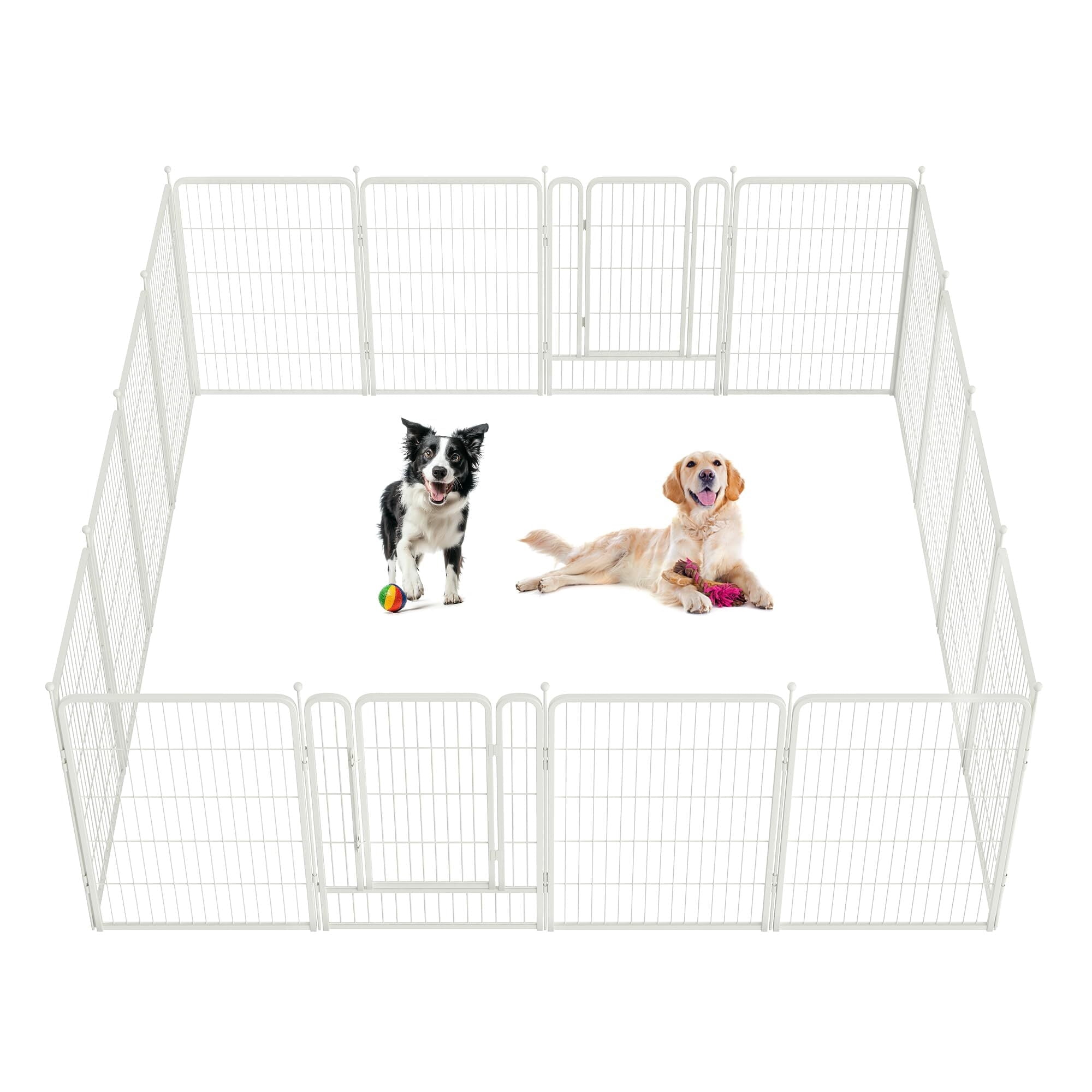 FXW Rollick Dog Playpen for Courtyard, RV Camping, 40'' 16 Panels for ...
