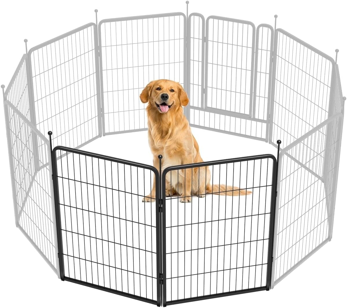 FXW Dog Playpen Outdoor, Heavy-Duty, Metal Fence for Large/Small Dogs ...