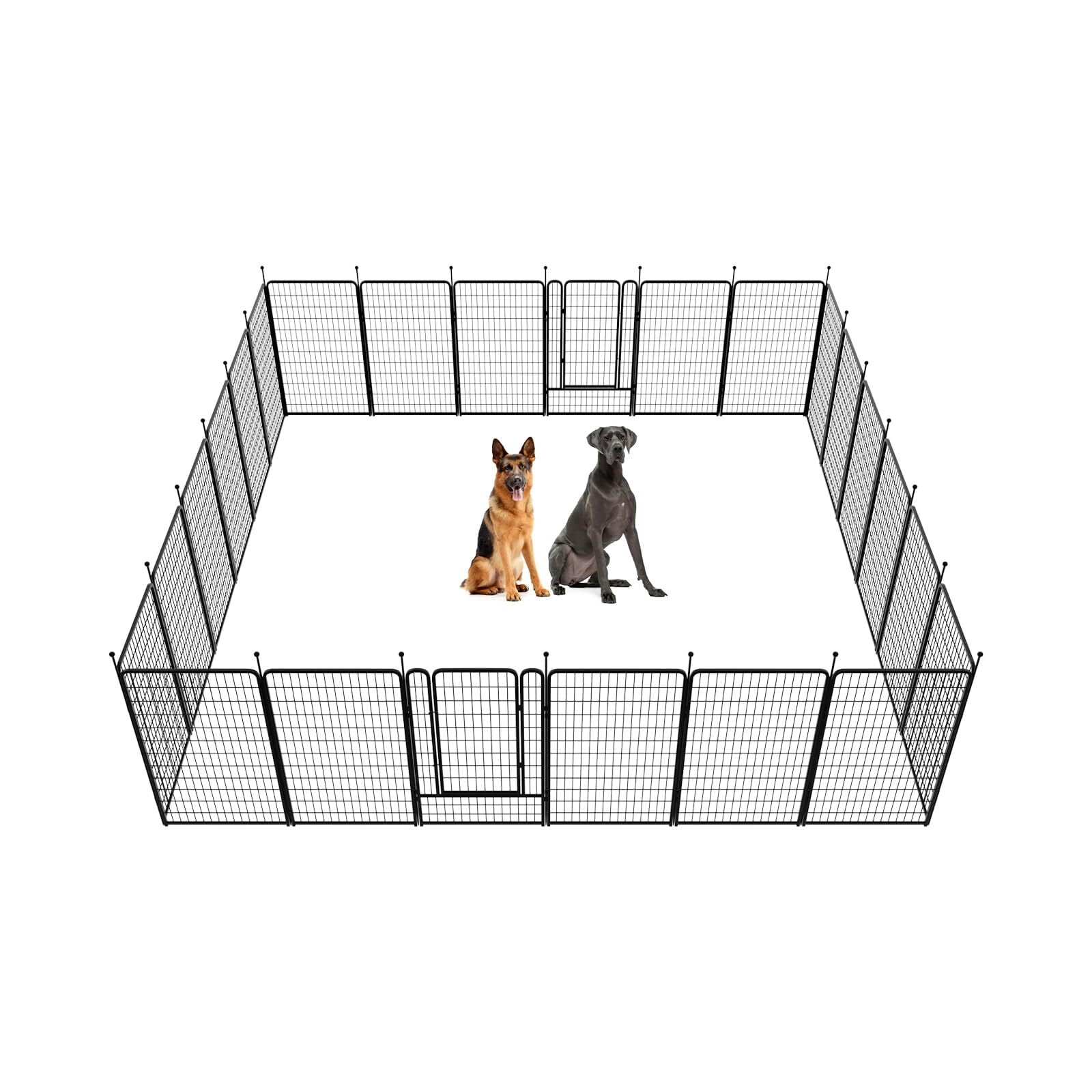 "FXW Large Tall Dog Playpen for Yard, Outdoor 24 Panels 50"" Height ...