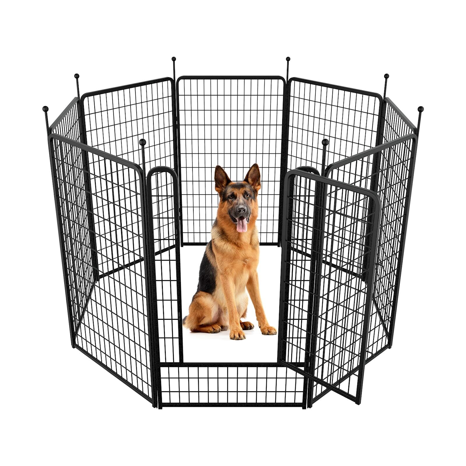"FXW Outdoor Dog Playpen, 8 Panels 50"" Height, Pet Exercise Pen for ...