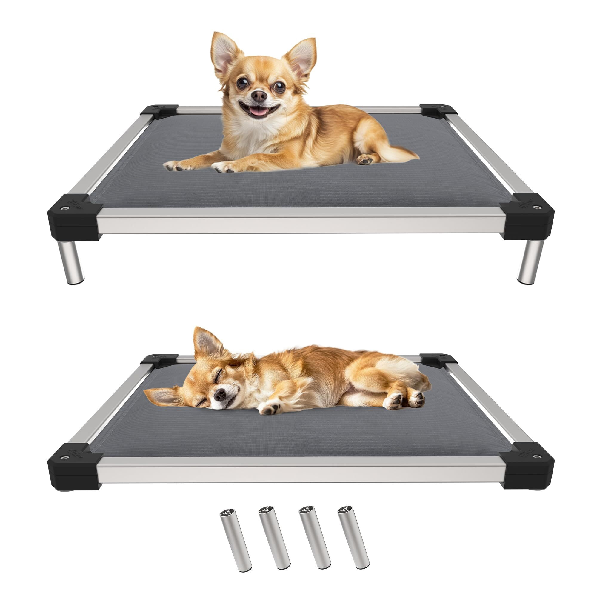 FXW TitanNest Padded Dog Bed for Crate, Chew-Proof Elevated Cot for ...
