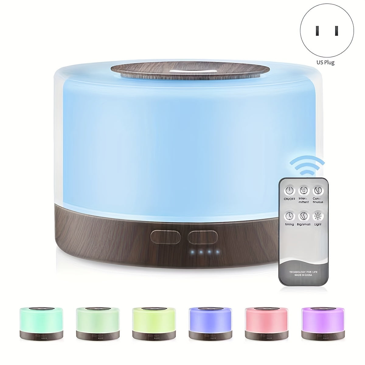 FXY01 16.91oz Essential Oil Diffuser Remote Control Ultrasonic ...