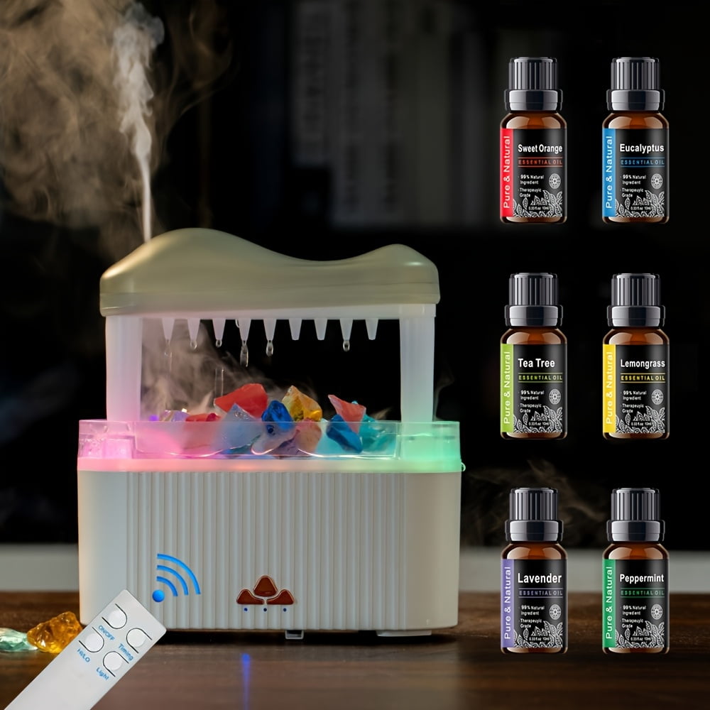 FXY01 Simulative Rain Cloud Water Drop Humidifier - 8.45oz Aroma ...