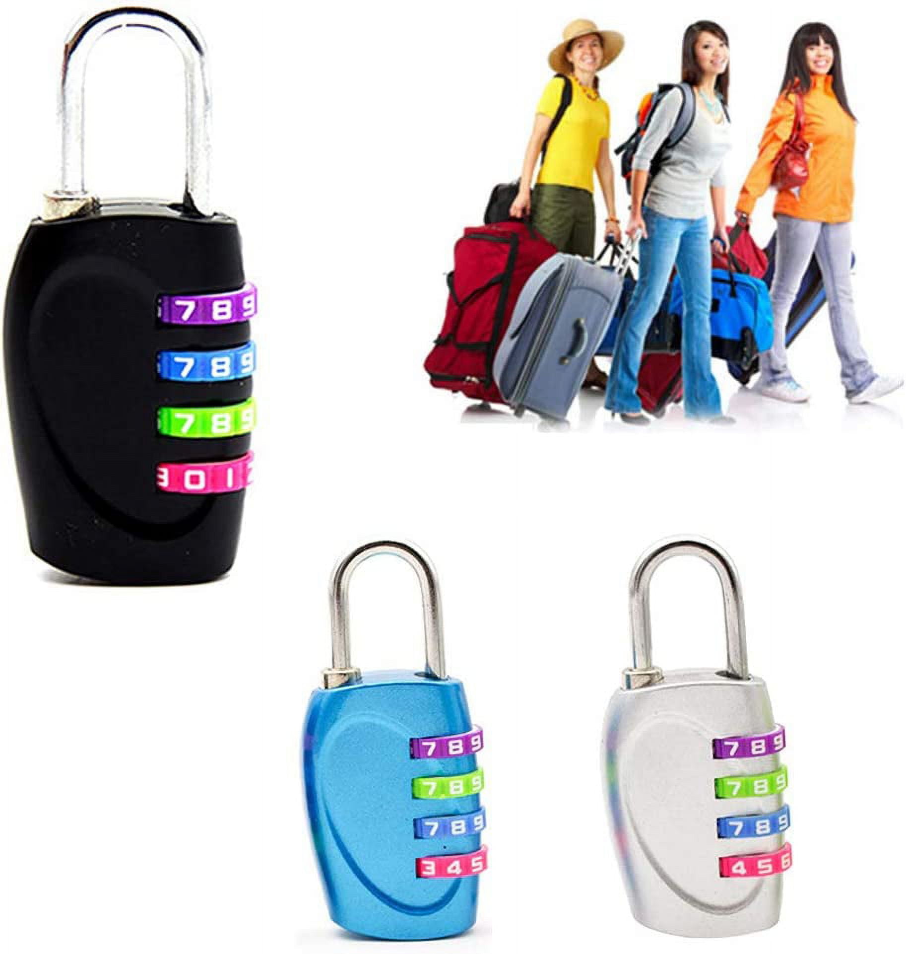 FXY4 Digit Password Combination Padlock Lock for Lockers Luggage ...