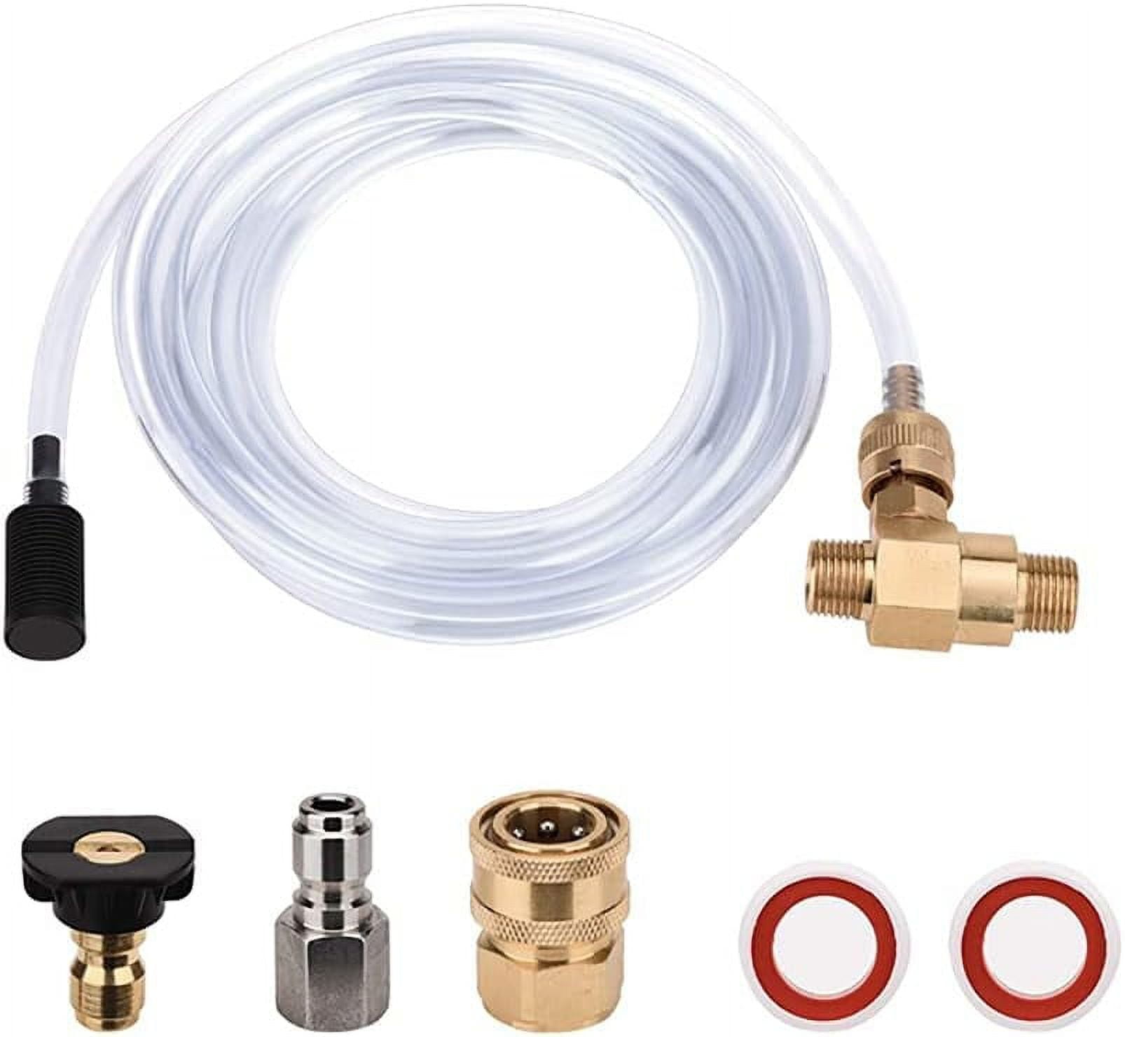 FXYChemical Injector Kit with a 1/4 Inch Quick Connect Soap Nozzle for ...