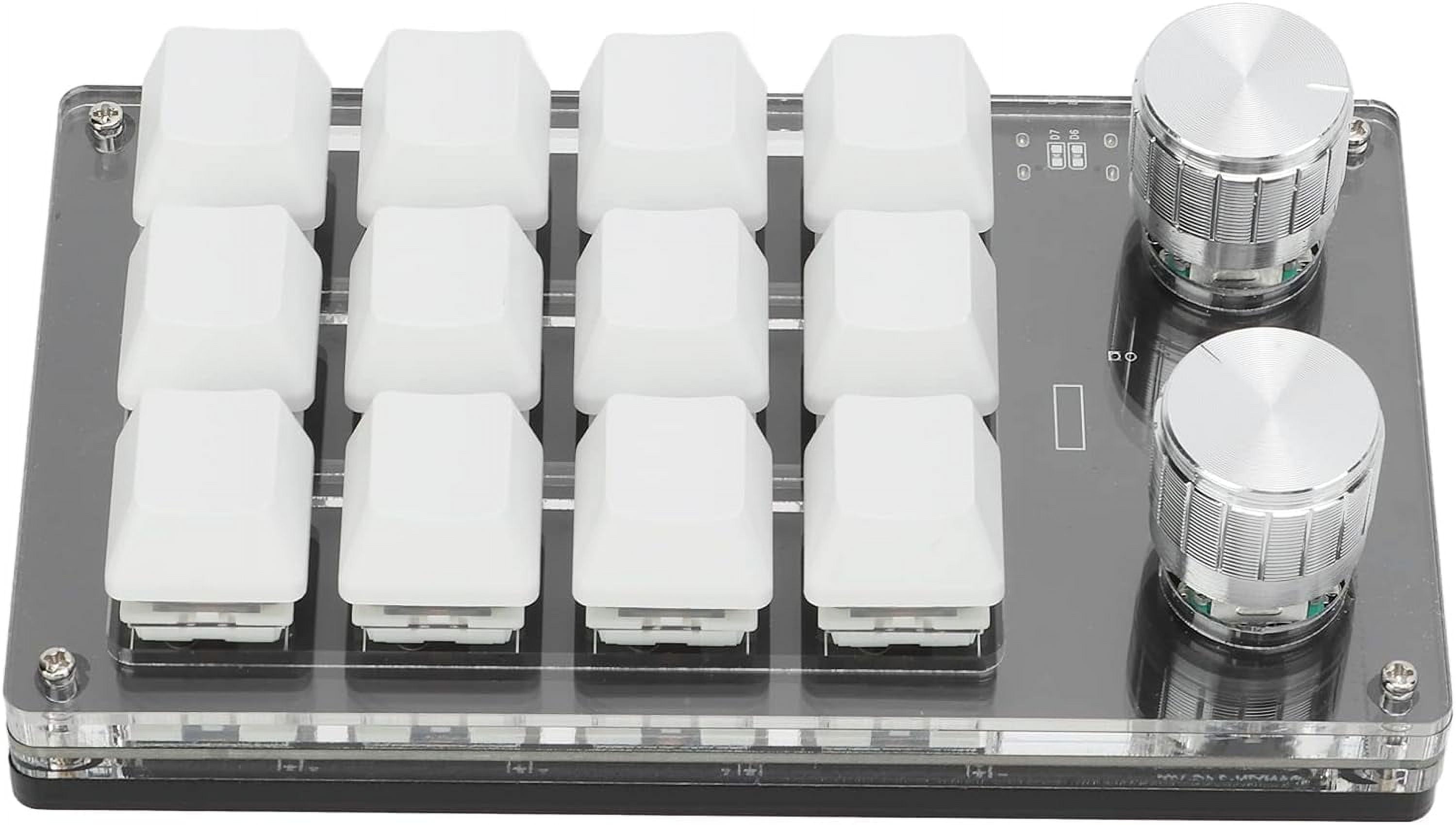 FXYOne Handed Programmable Mechanical Keyboard, 12 Keys RGB ...