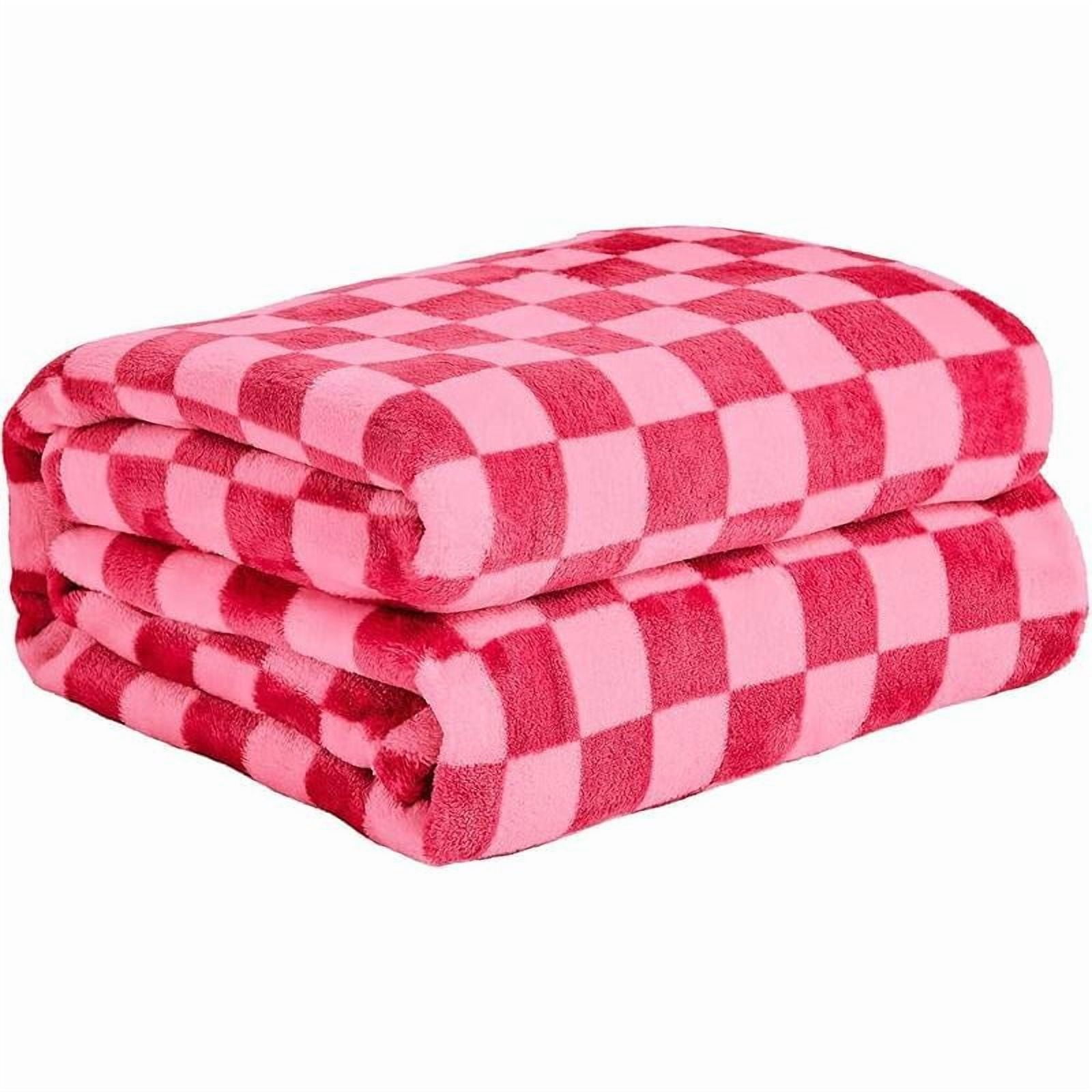 FY FIBER HOUSE Checkered Flannel Fleece Throw Blanket Soft Cozy ...