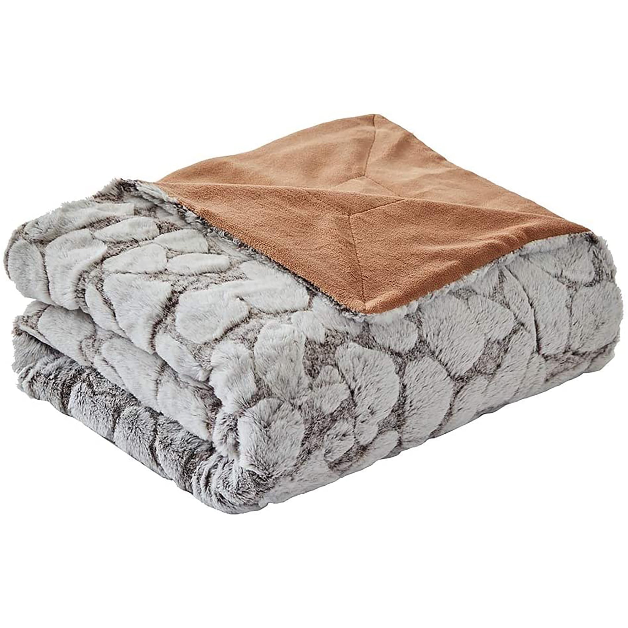 FY FIBER HOUSE Super Soft Rabbit Faux Fur Fleece Throw Blanket Thick ...
