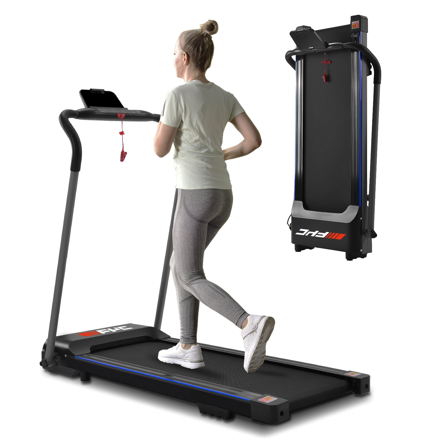 FYC 1.5HP Folding Treadmill for Home, Slim Compact Running Machine ...