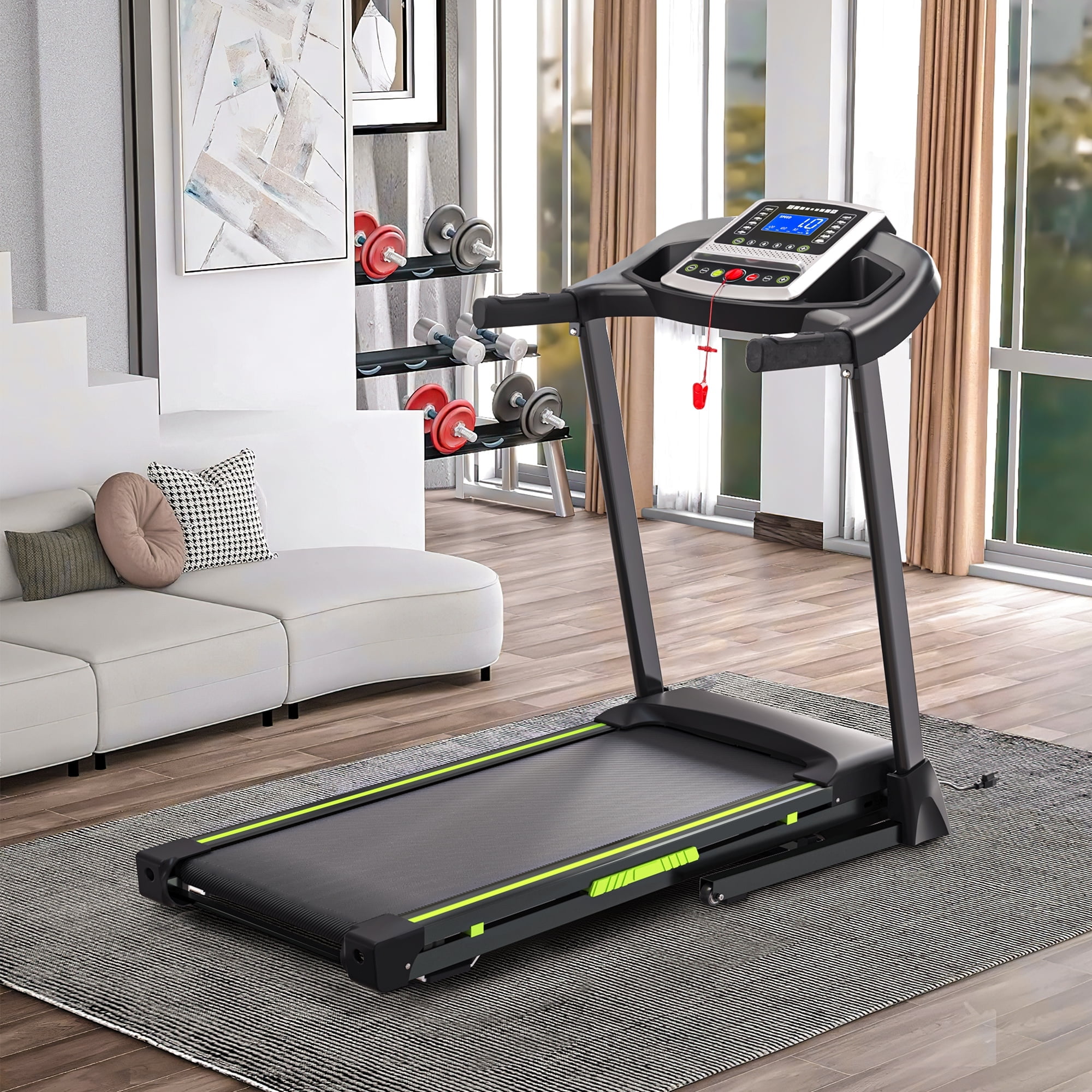 FYC 3.5HP Treadmill 330 LBS Capacity, Portable Electric for Home ...