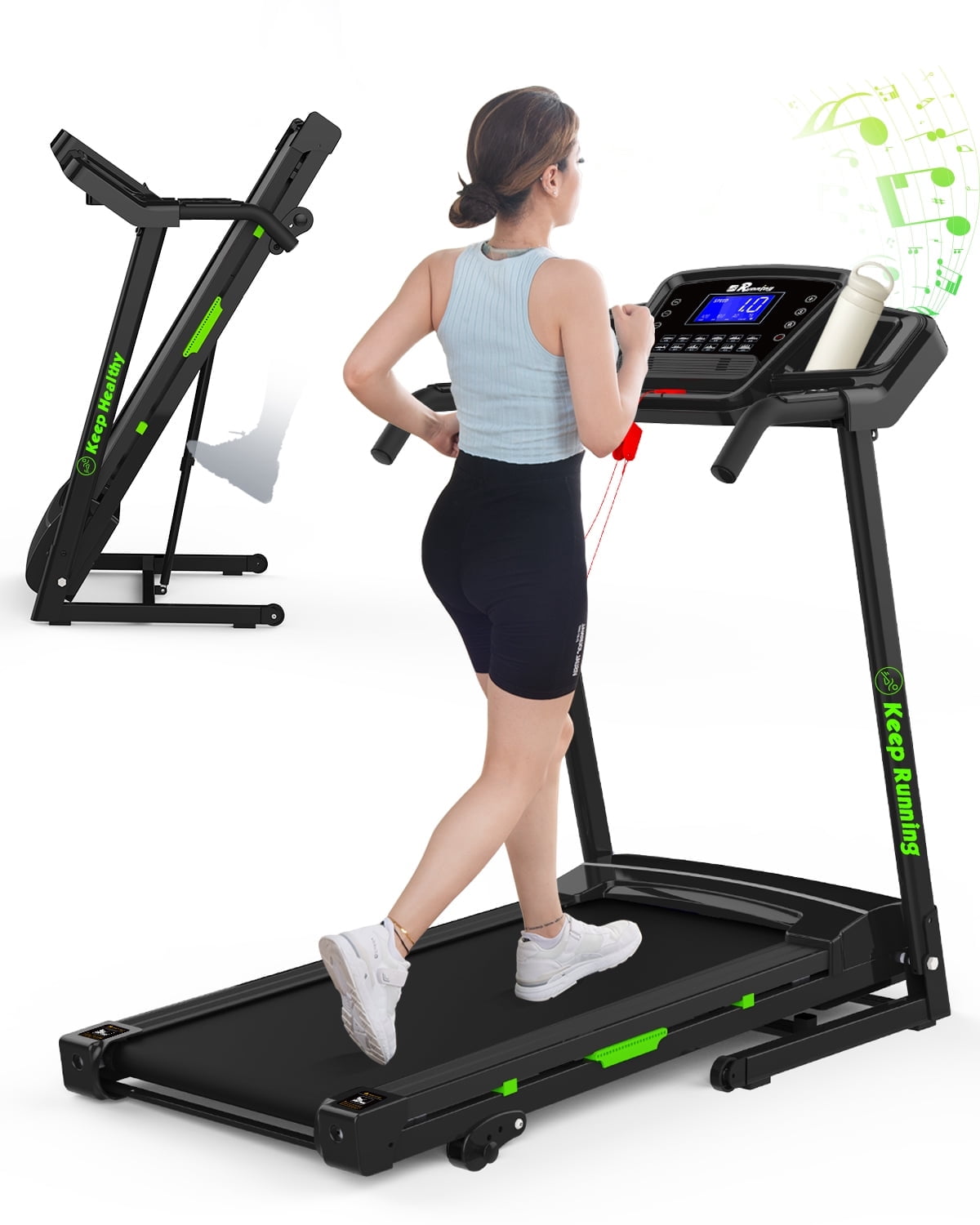 FYC 3.5HP Folding Treadmill 330 LBS Weight Capacity with Incline for ...
