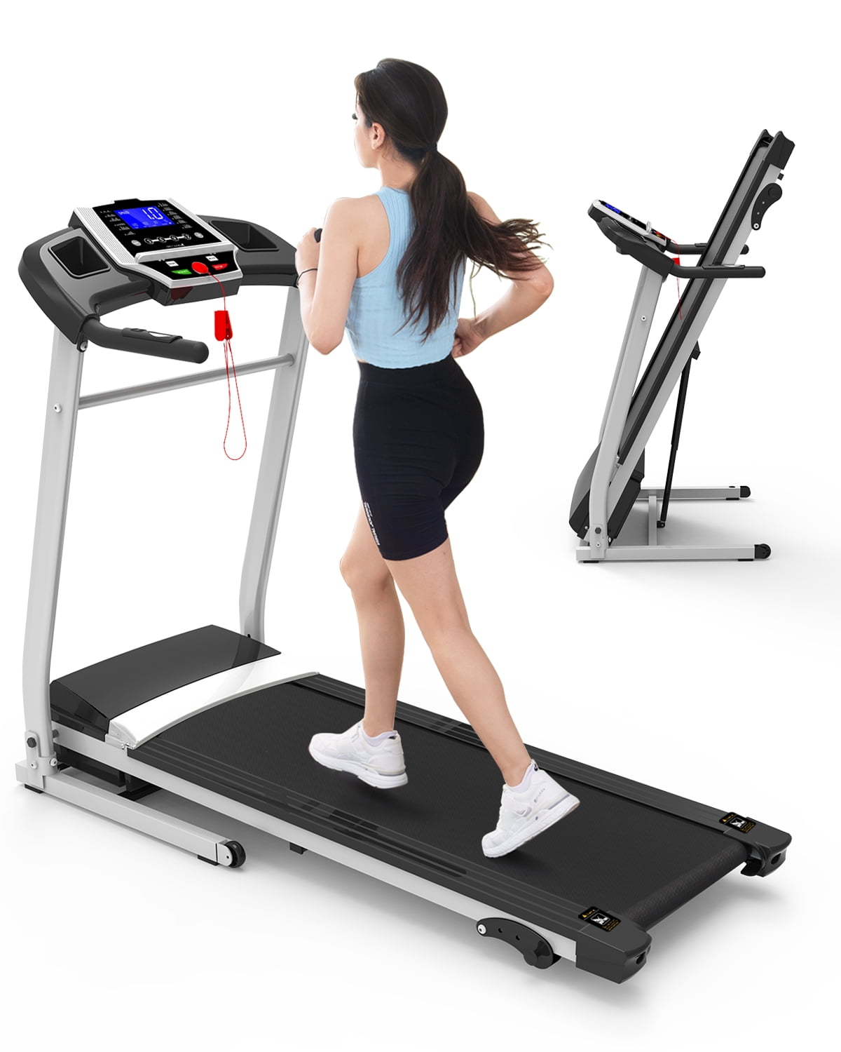 FYC 3.5HP Foldable Treadmill, 330lb Capacity, 12 Programs, Incline ...