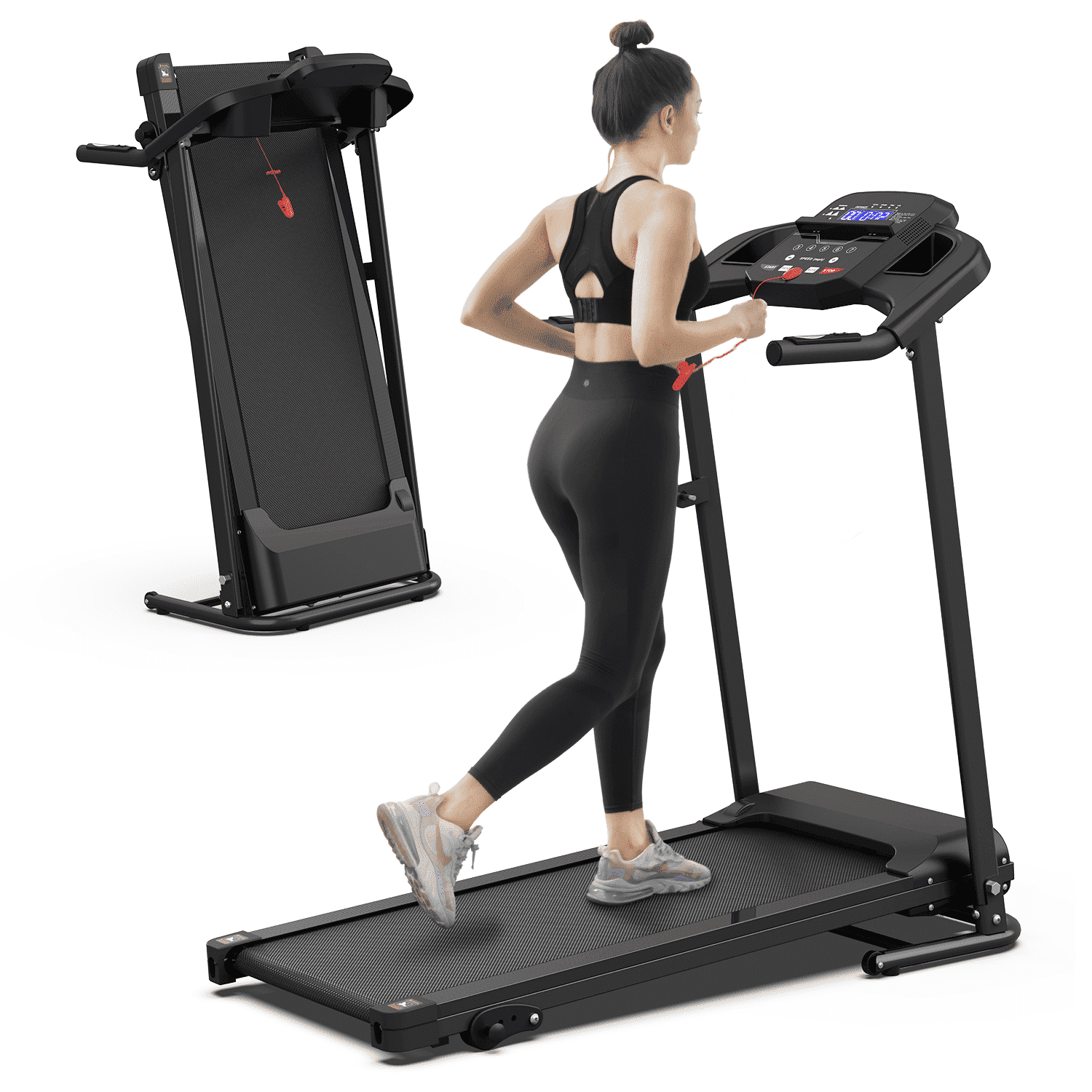 FYC Foldable Treadmills for Home, 2.5HP Quiet Brushless, 7.5 MPH ...