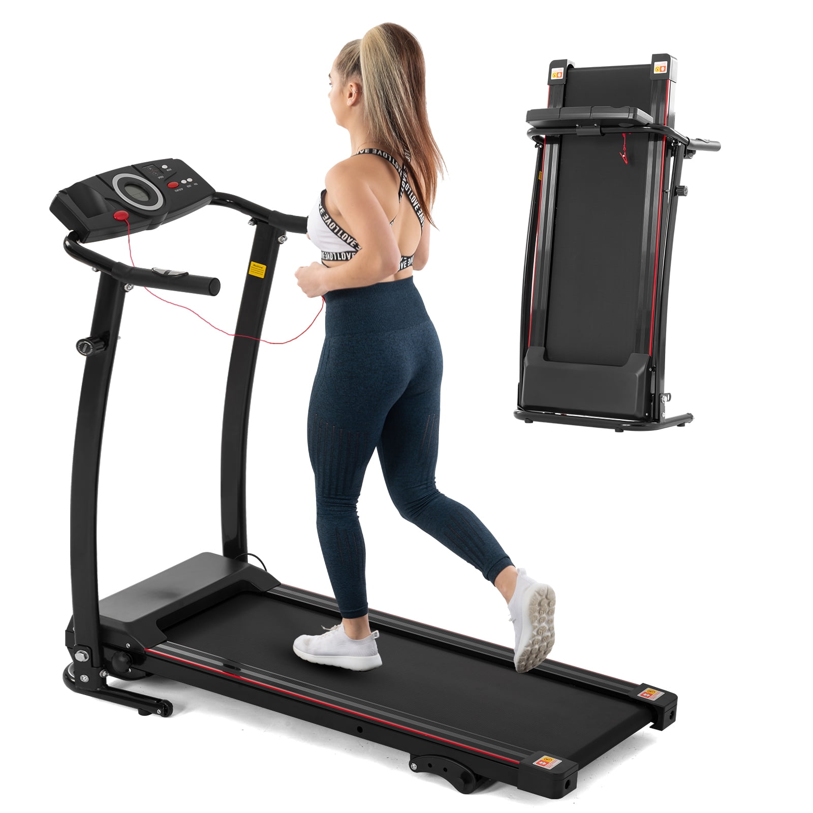 FYC Compact Folding Treadmill with 3-Level Incline, 2.5HP Electric ...