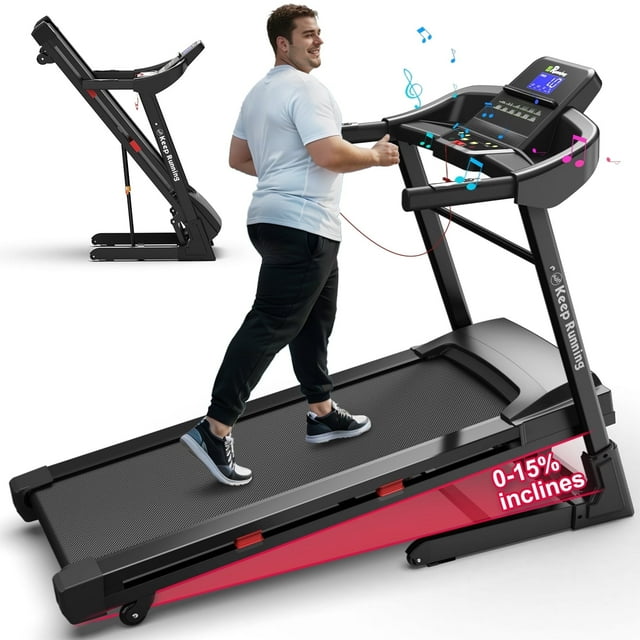 FYC 400LBS Capacity 3.5 HP Treadmill with 15% Auto Incline for Home ...