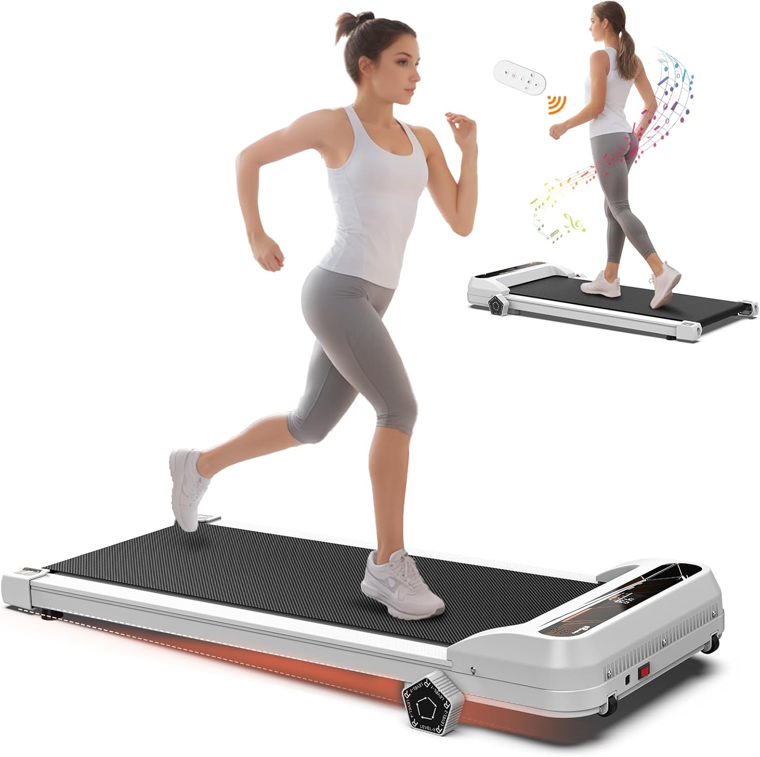 FYC Walking Pad Treadmill for Home Walking Pad with Incline, 2.5HP Low ...