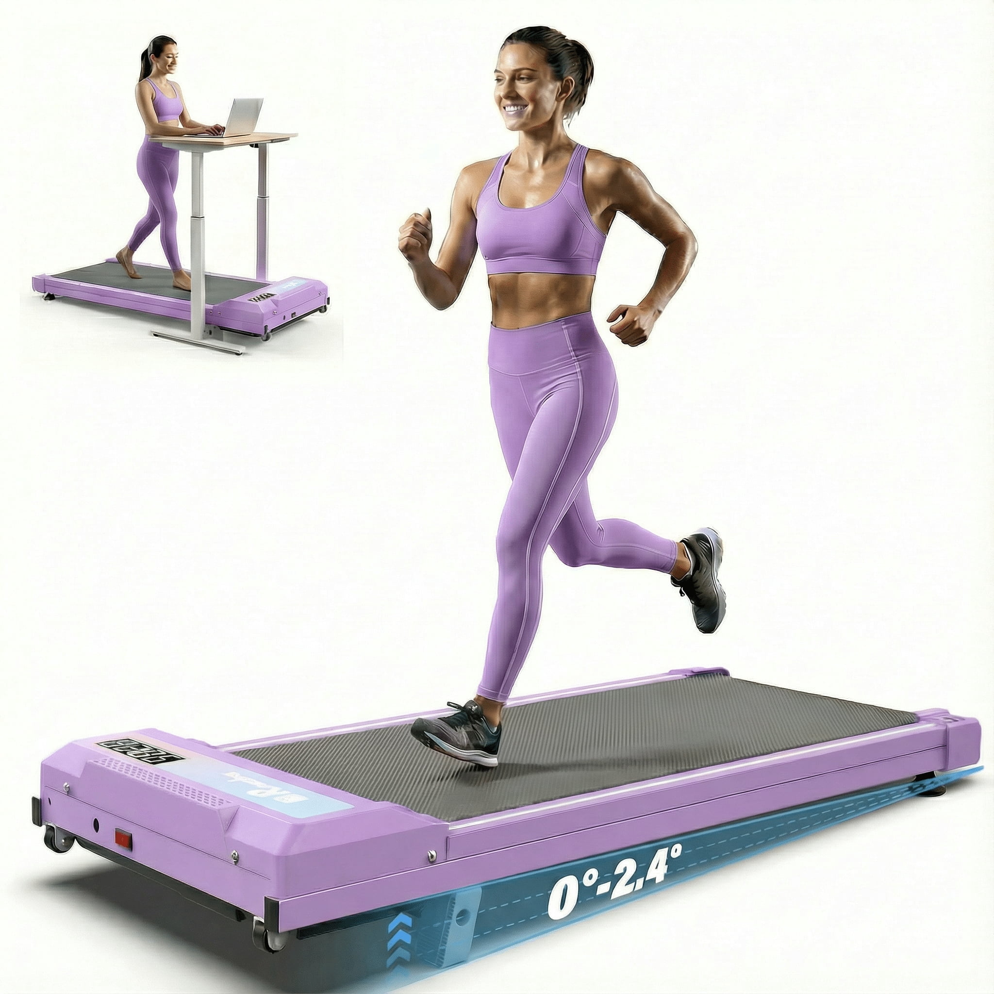 FYC Walking Pad Treadmill with Incline - 4 in 1 Under Desk Home ...