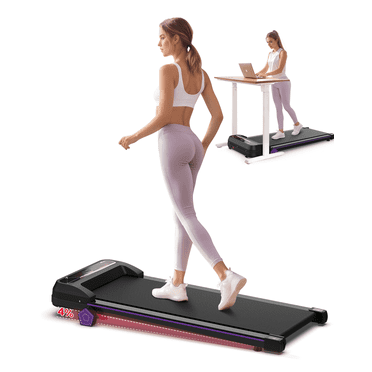 2-in-1 Under Desk Incline Treadmill, Walking Pad, Slim Jogging Machine ...